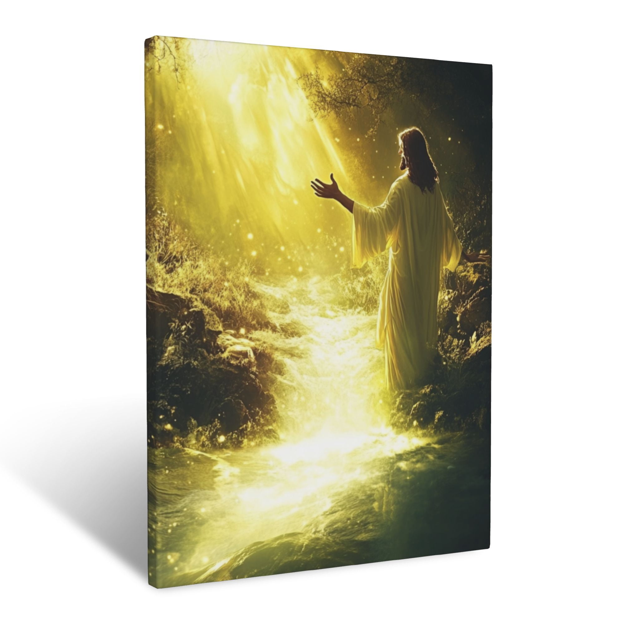 CozyNet Jesus Standing Beside A Glowing Stream With His Hands ...