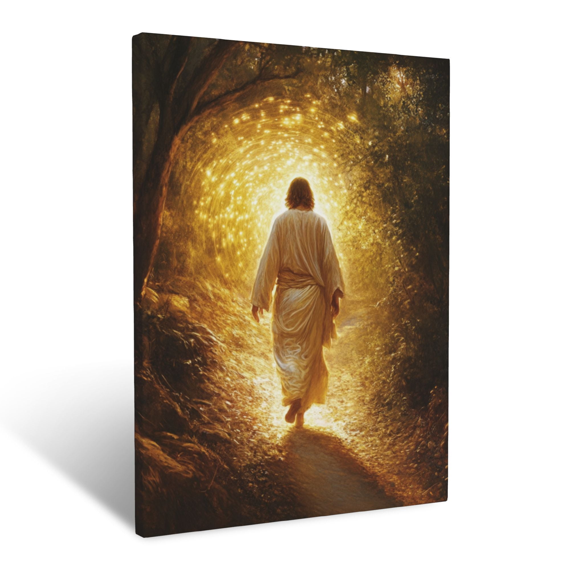 CozyNet Jesus Walking Along A Glowing Path Surrounded By Light ...