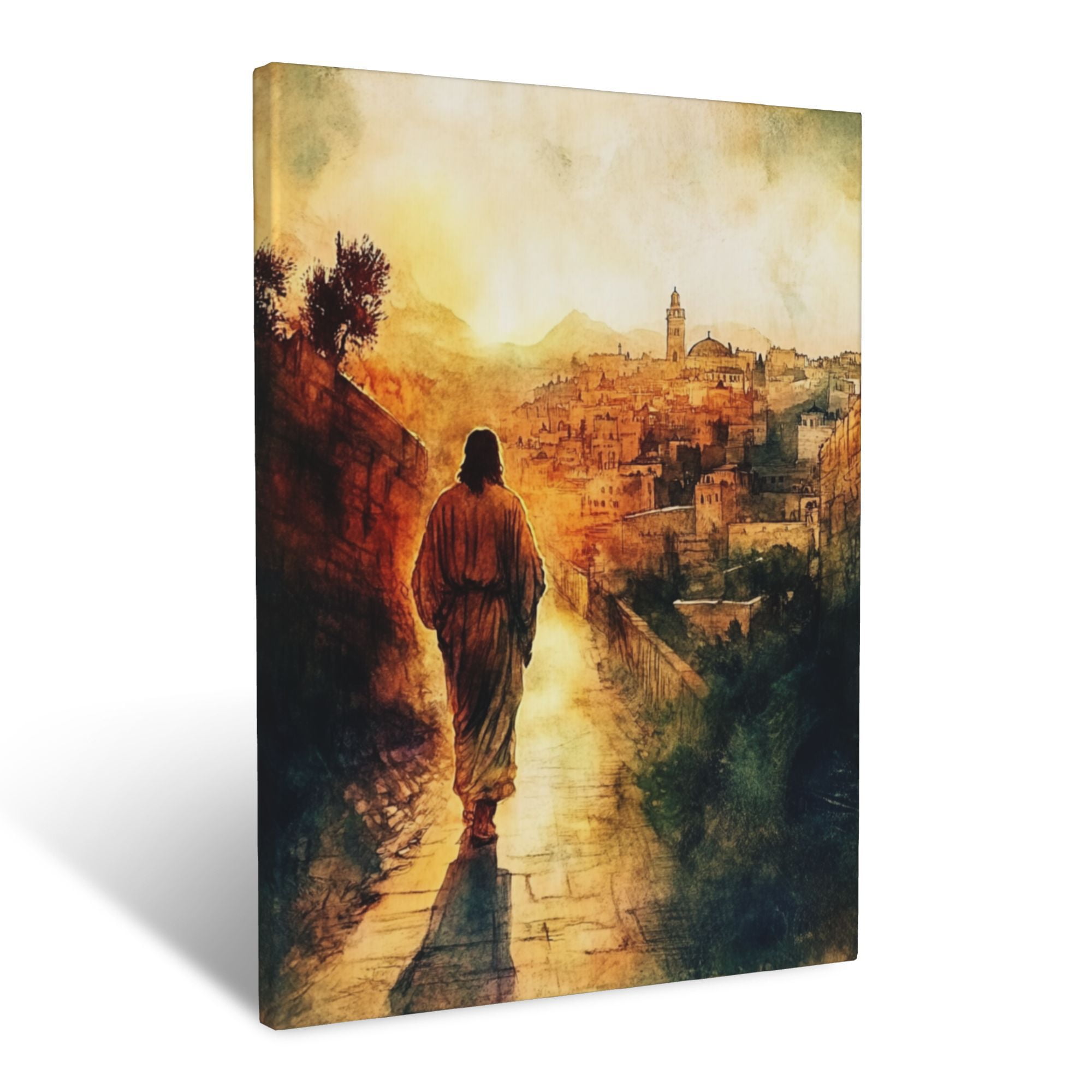 CozyNet Jesus Walking Towards Jerusalem Glowing Details & Sacred ...