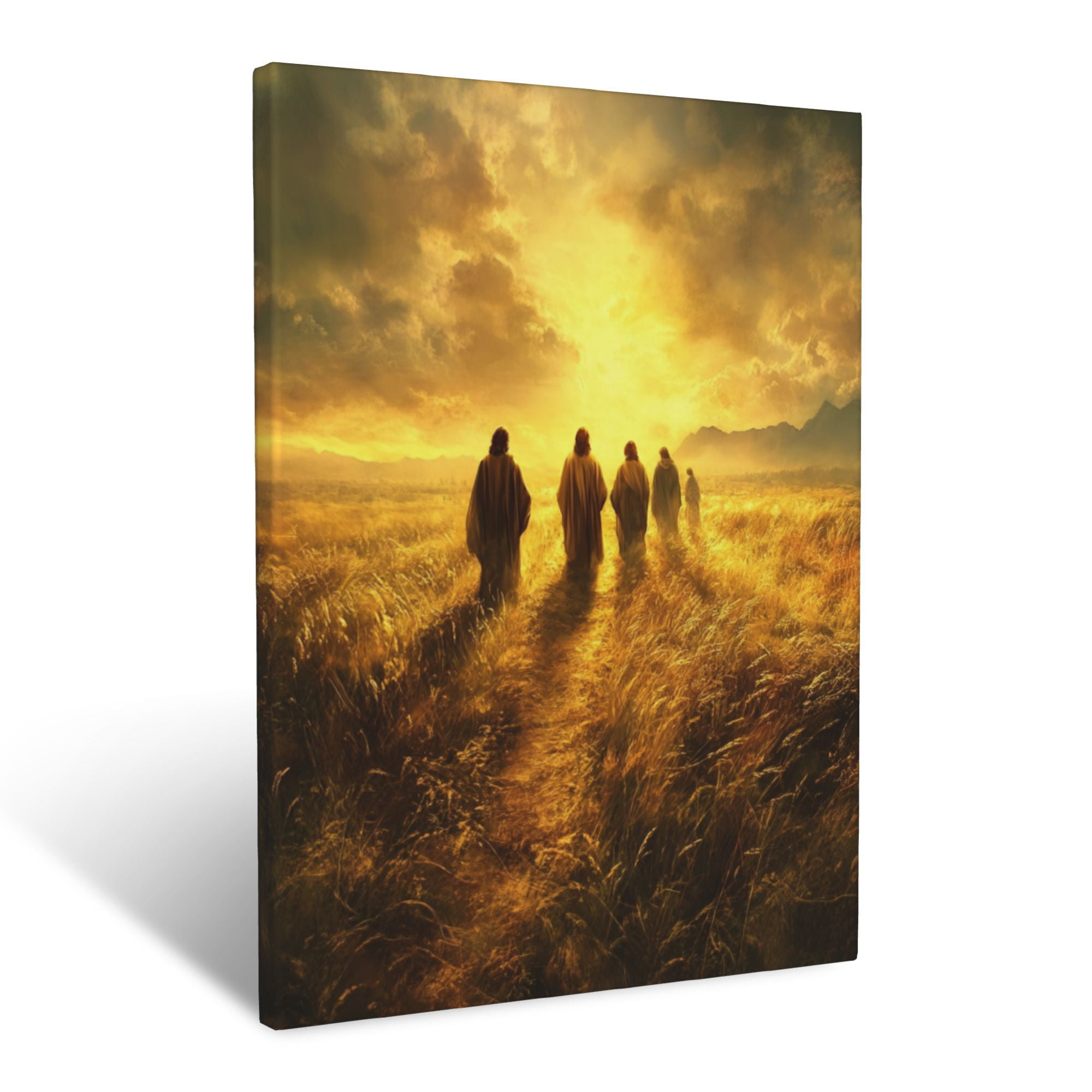 CozyNet Jesus Walking With Disciples On A Glowing Path Through Fields ...