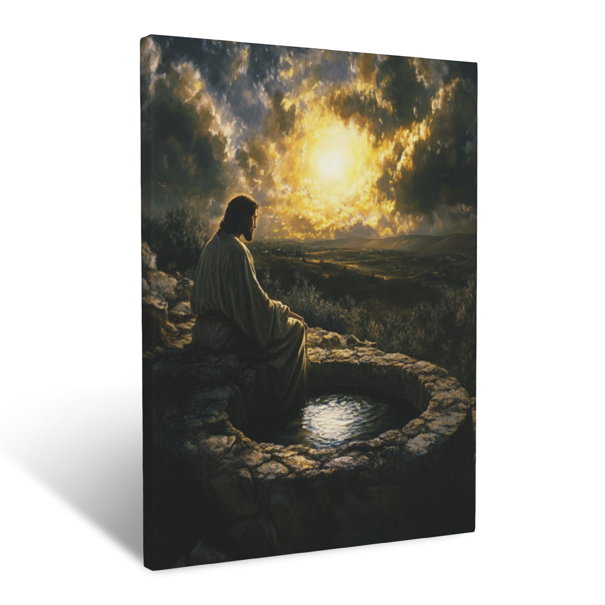 CozyNet Jesus At The Well Of Jacob A Moment Of Divine Truth, Glowing ...