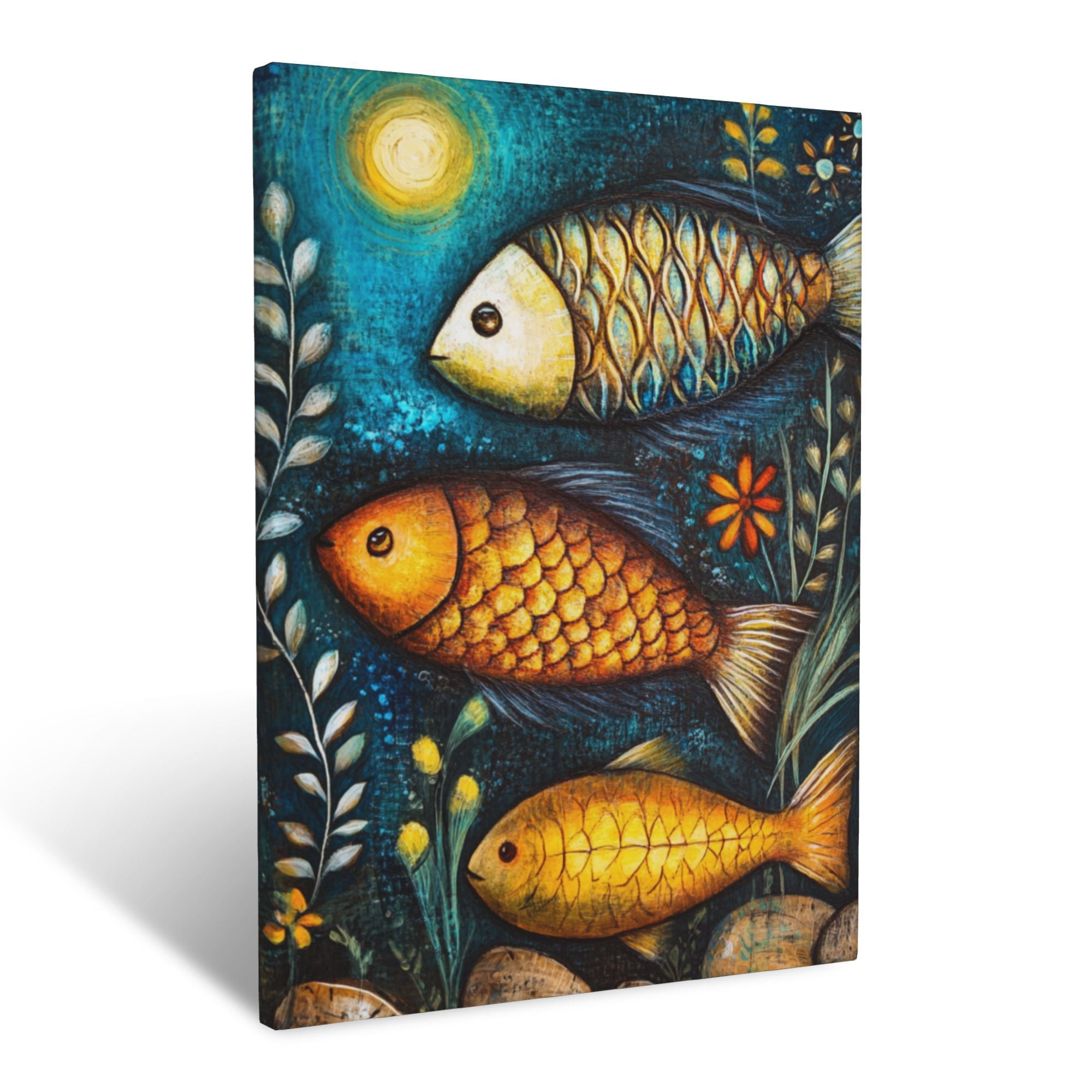 CozyNet Loaves And Fishes In Glowing Detail Vibrant Symbols Of Divine ...