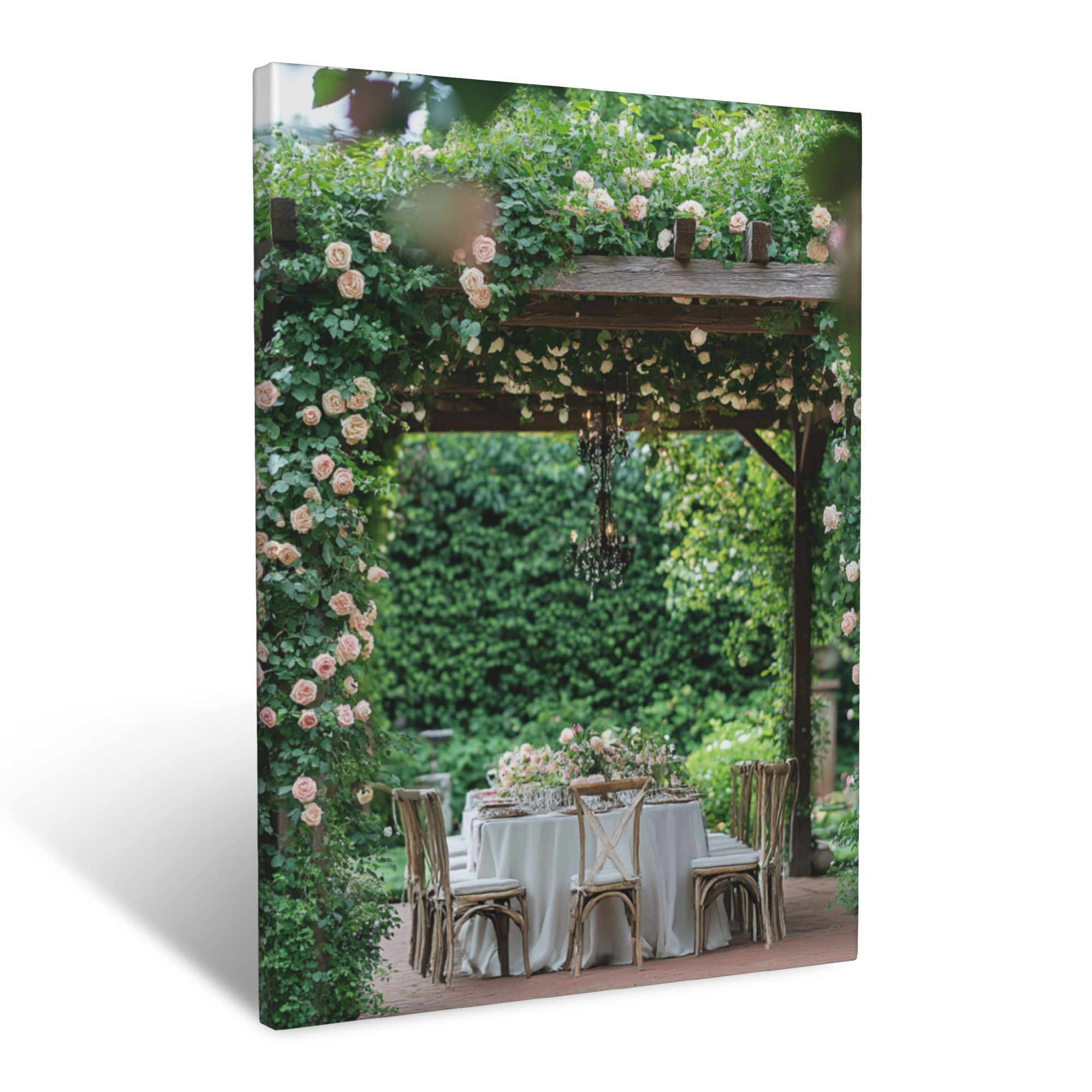 CozyNet Lush Garden Pergola Draped With Flowering Vines, Ivy And ...