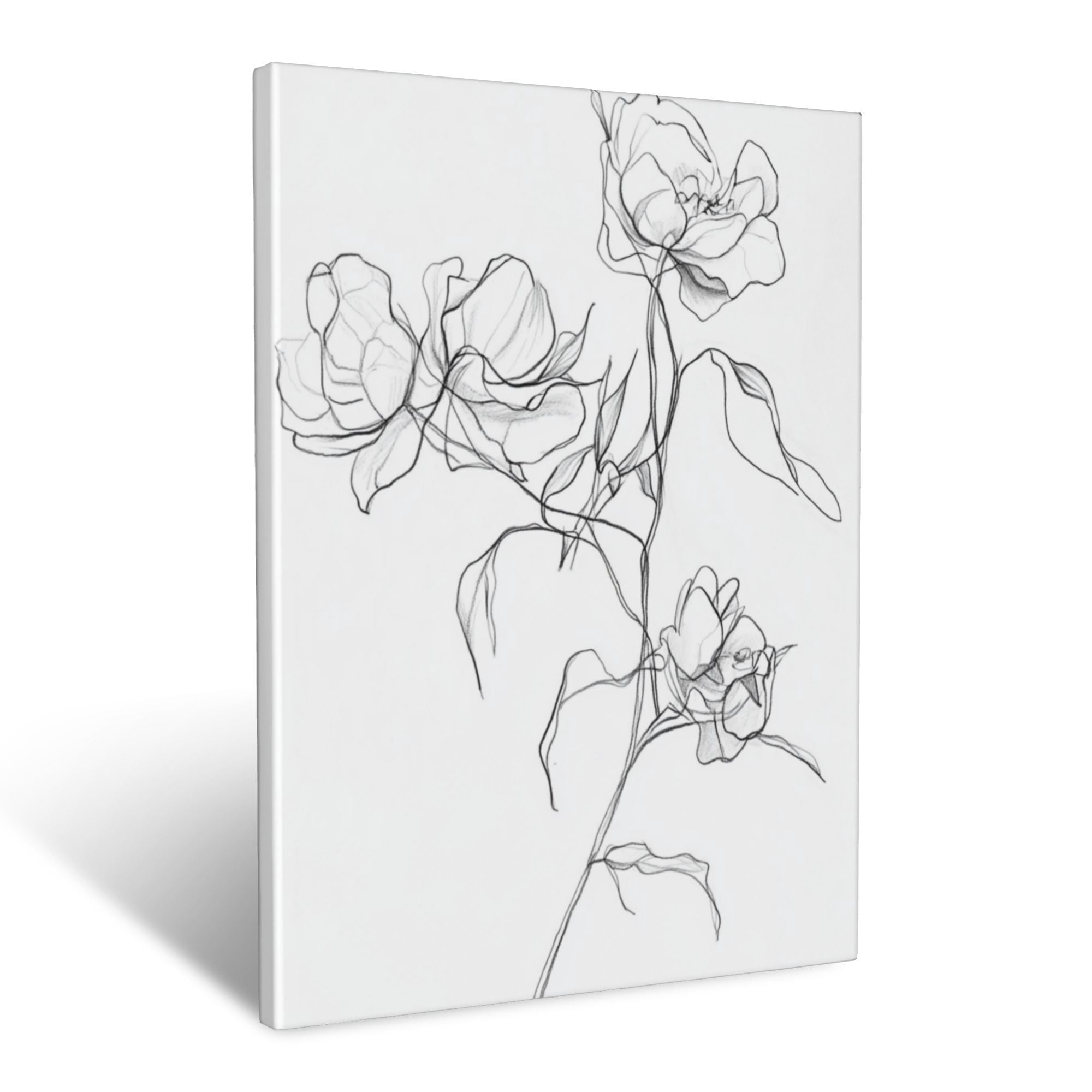 CozyNet Minimalist Hand Drawn Floral Composition With Delicate Linework ...