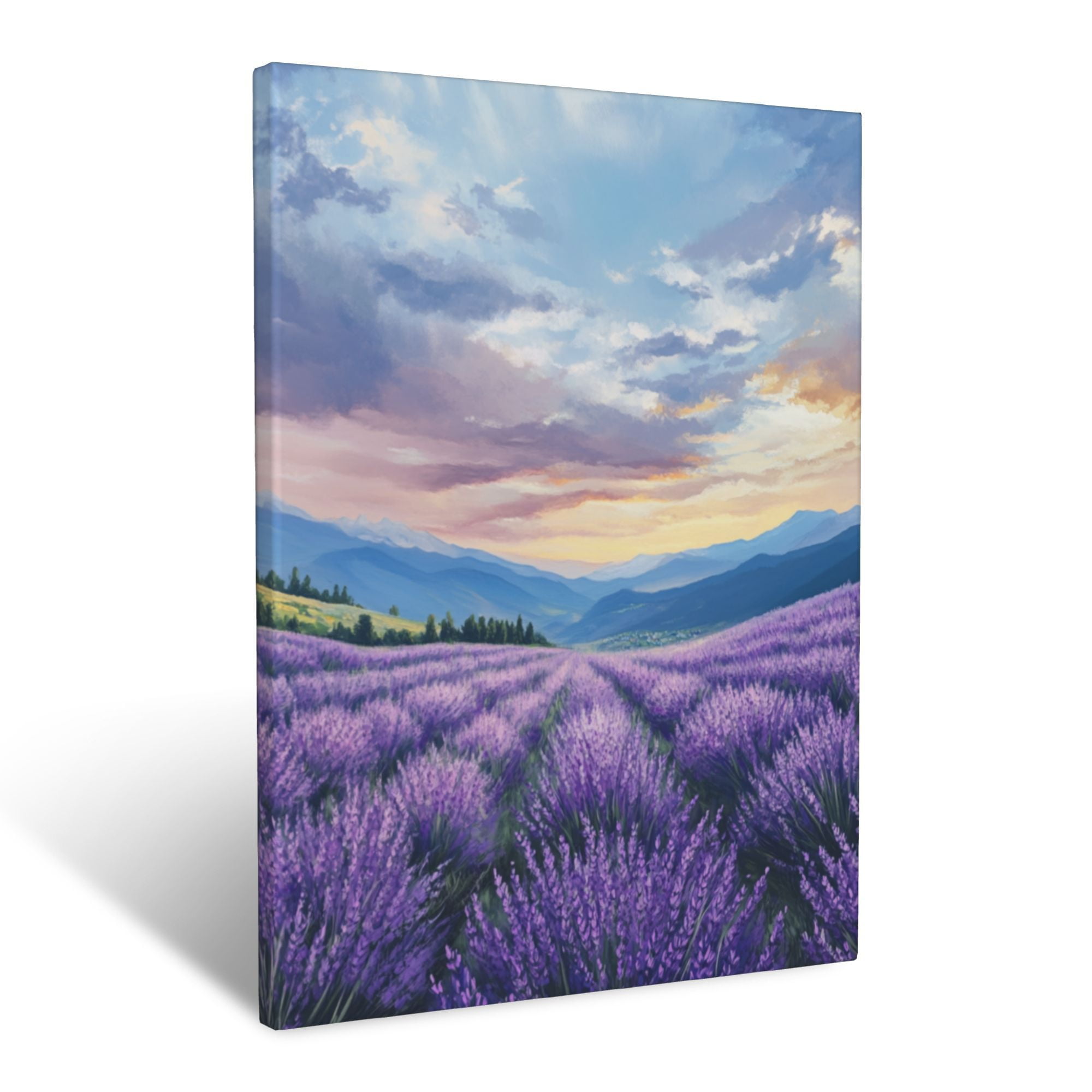 CozyNet Peaceful Lavender Field Scene Under Expansive Skies And Gently ...