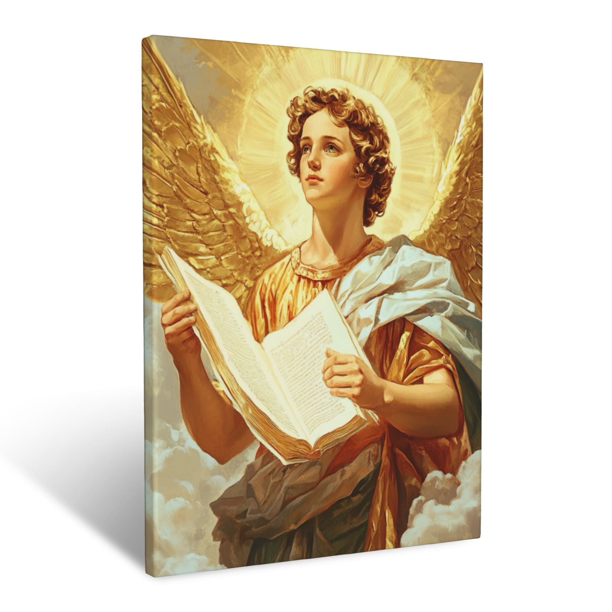 CozyNet Radiant Angel Holding A Glowing Scroll Surrounded By Golden ...