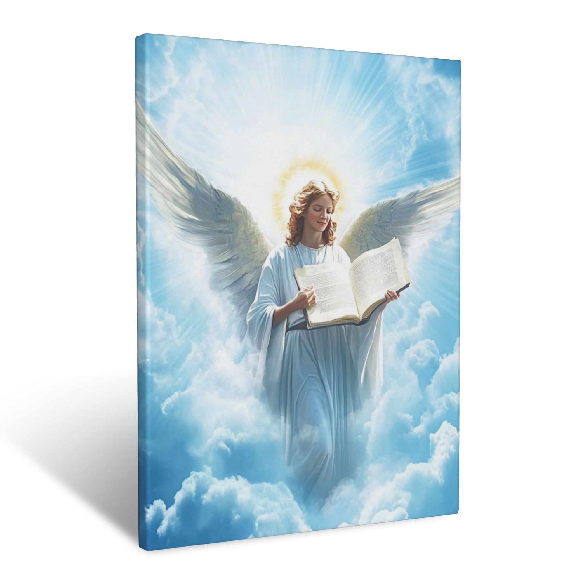 CozyNet A Radiant Angel Spreading Blessings With A Scroll In Heavenly ...