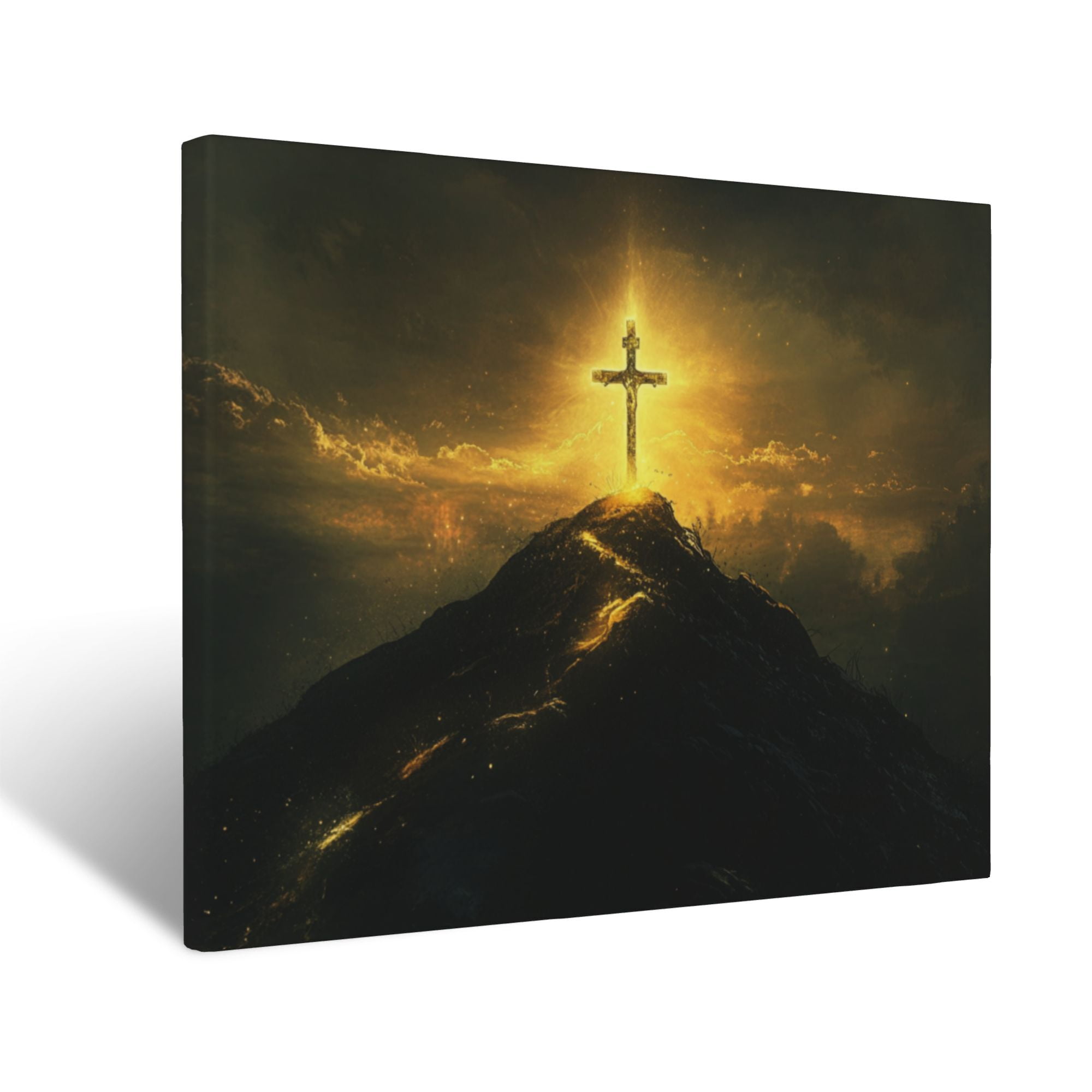 CozyNet Radiant Cross Glowing On A Glowing Hilltop Powerful Symbol Of ...
