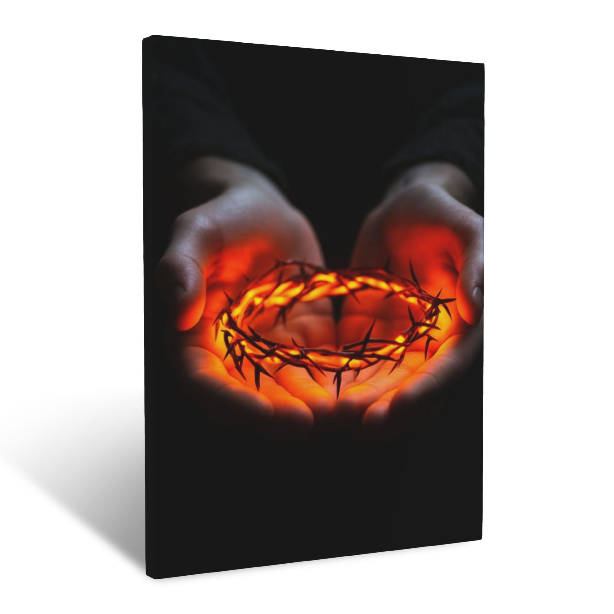 CozyNet Radiant Crown Of Thorns Glowing In Hands Symbol Of Divine Love ...