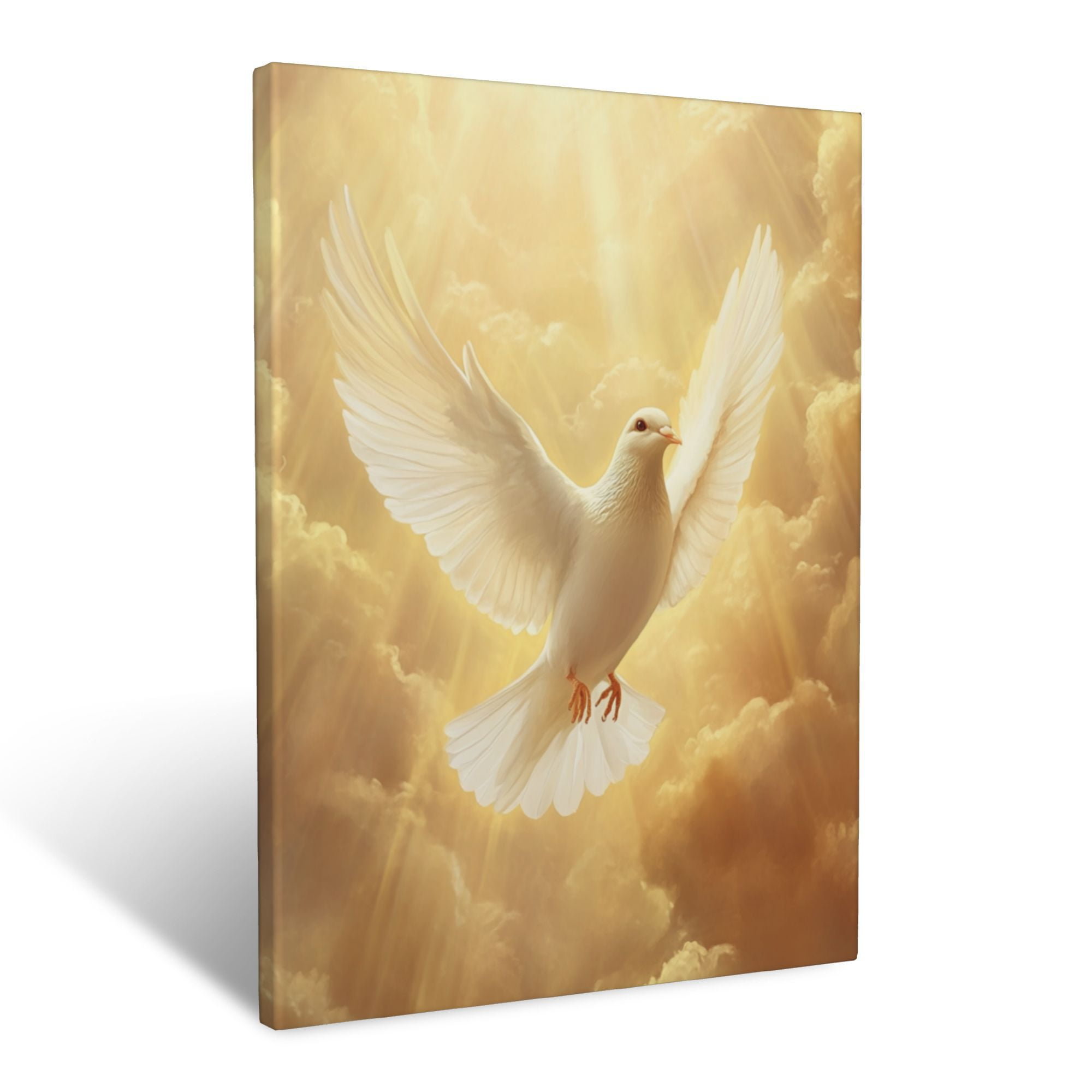 CozyNet Radiant Dove Descending From Golden Clouds With Light ...