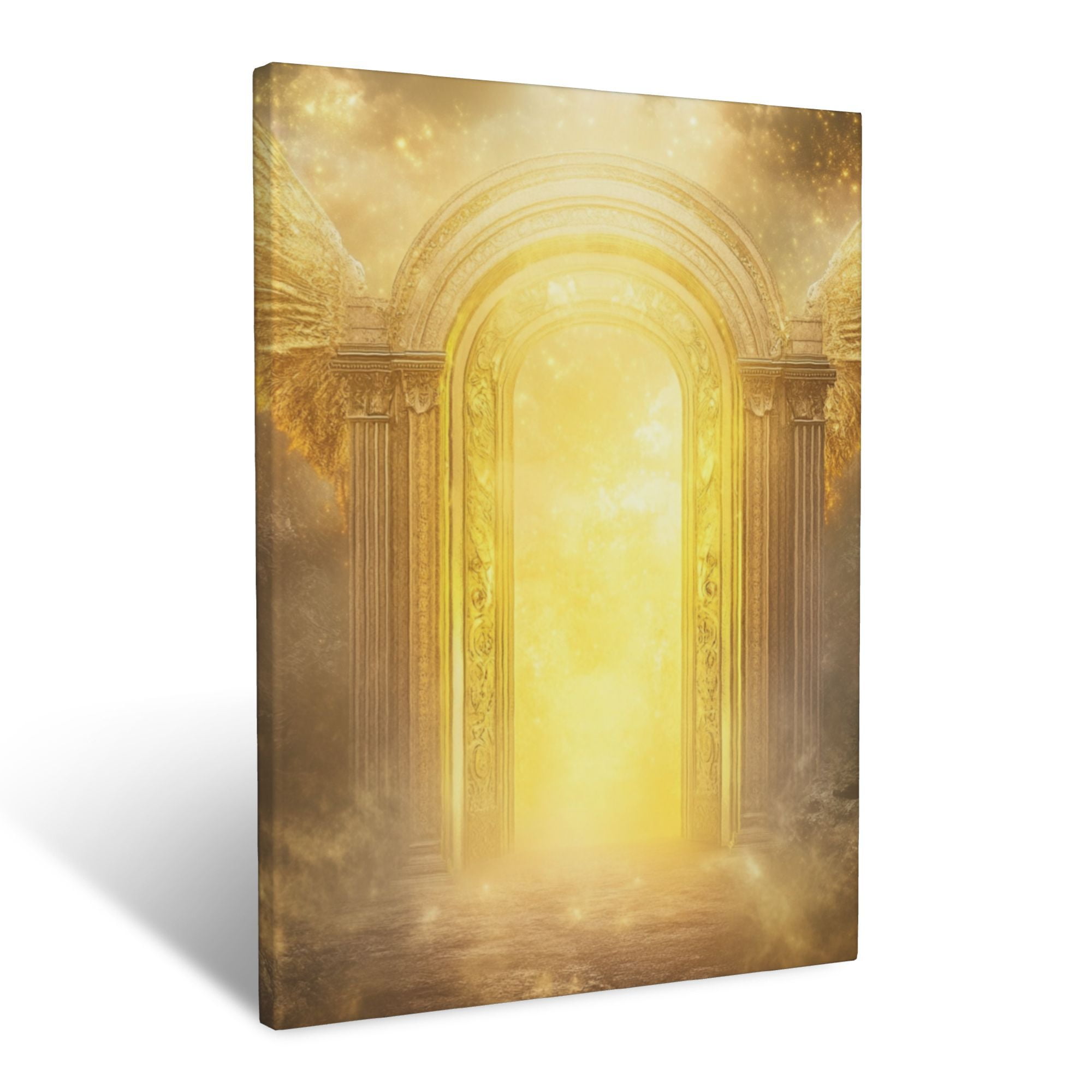 CozyNet Radiant Gates Of Heaven Surrounded By Golden Light & Angels ...