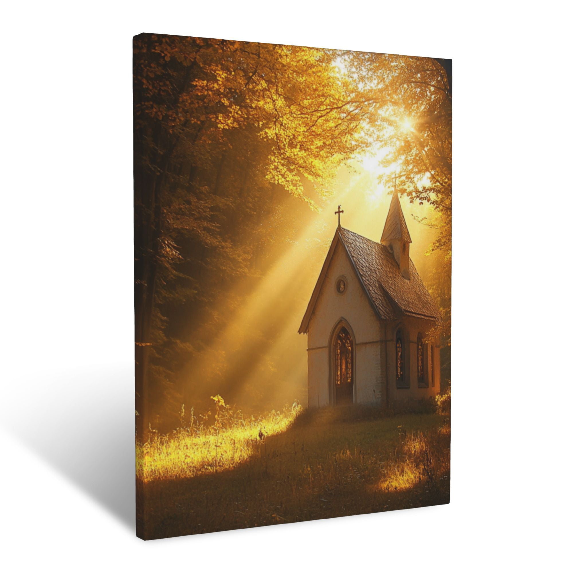 CozyNet Radiant Light Shining Down On A Peaceful Chapel In A Golden ...