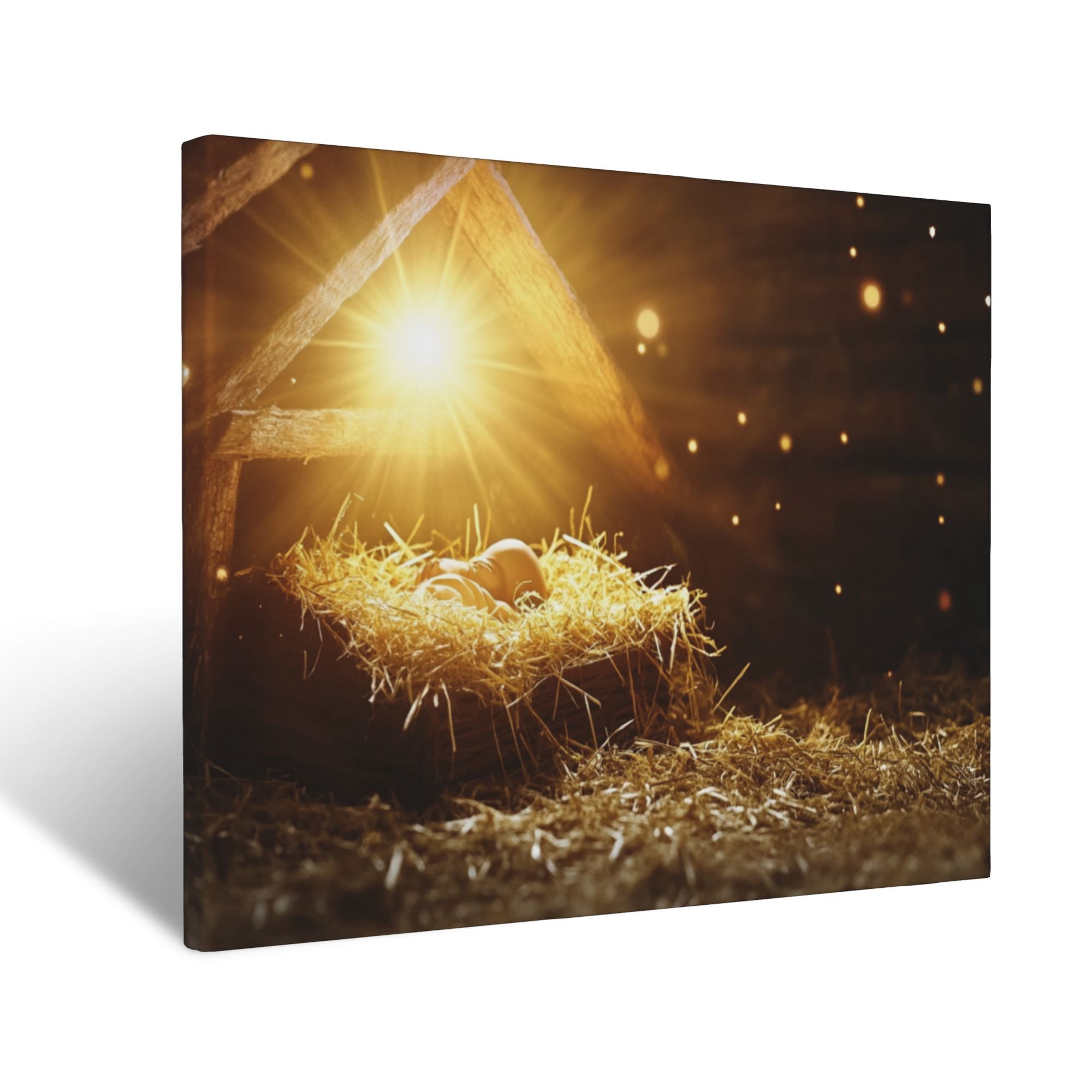 CozyNet Radiant Light Shining From A Manger, Symbolizing The Birth Of ...