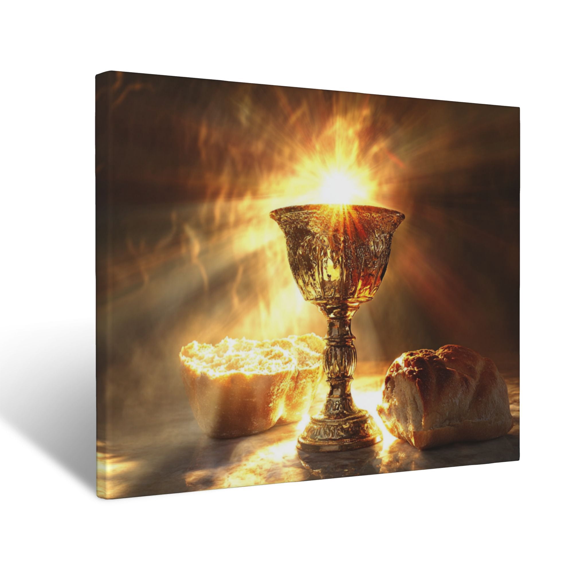 CozyNet Radiant Light Shining On A Glowing Chalice And Bread ...