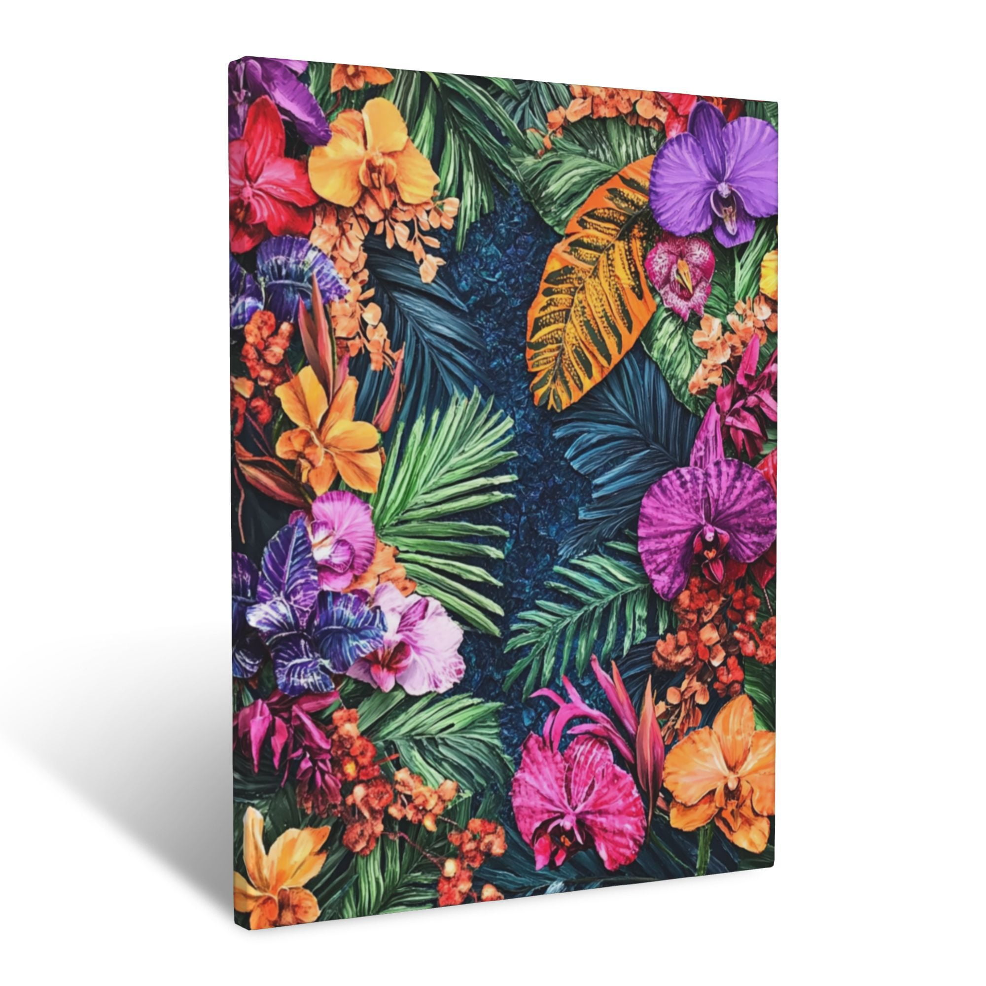 CozyNet Radiant Tropical Garden Scene Featuring Vibrant Orchids ...