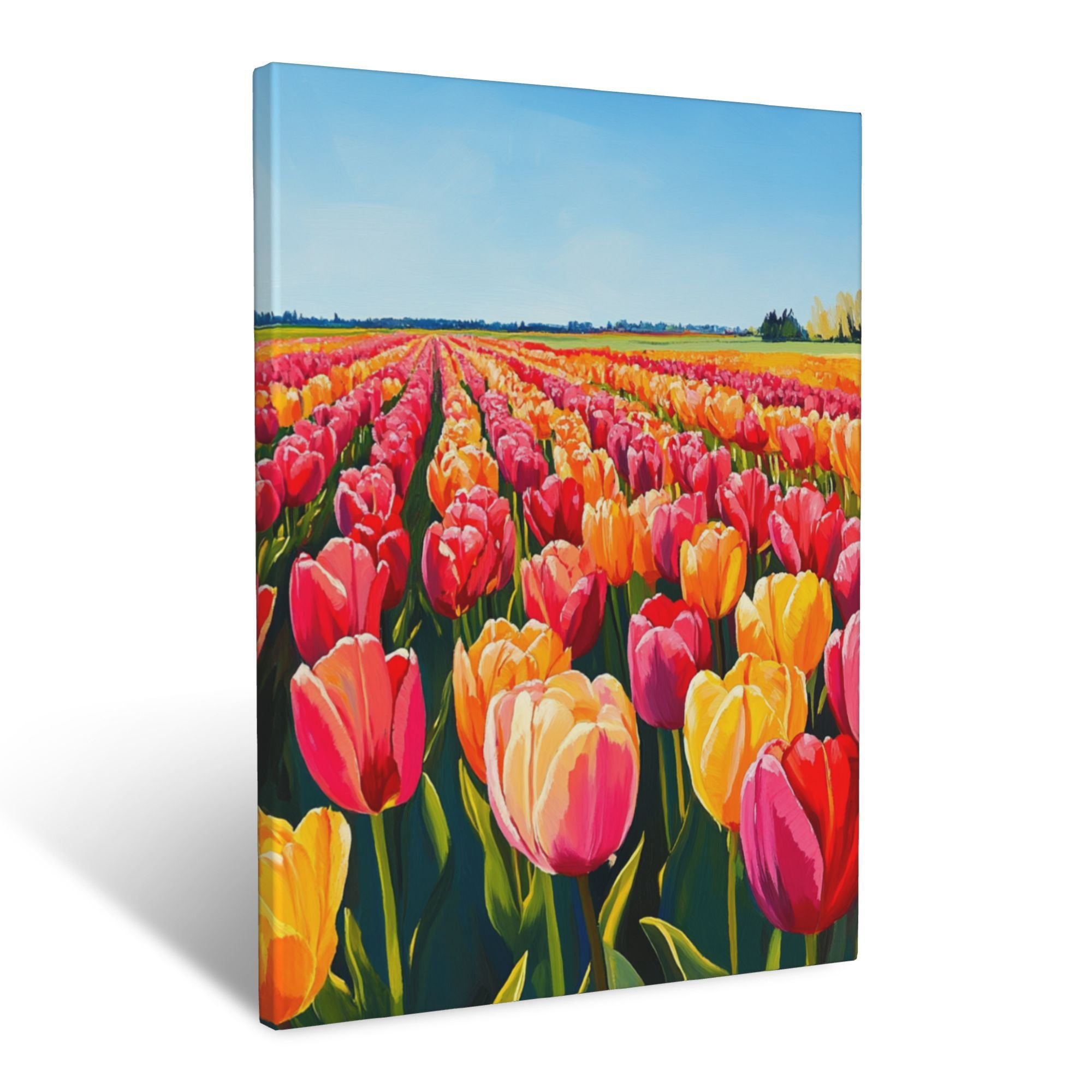 CozyNet Radiant Tulip Beds Glowing Vividly Beneath A Brilliant, Clear ...