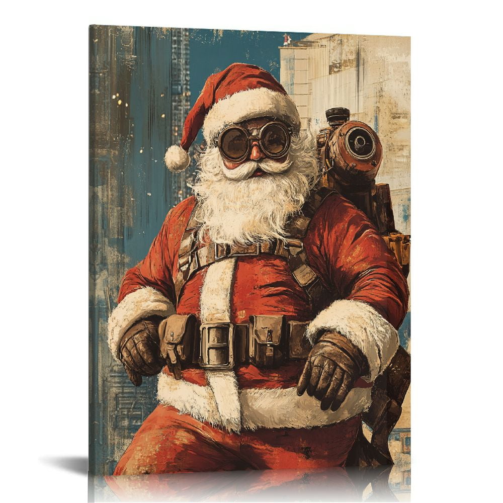 CozyNet Ready to Hang Santa Claus With Industrial Mechanical Textures ...