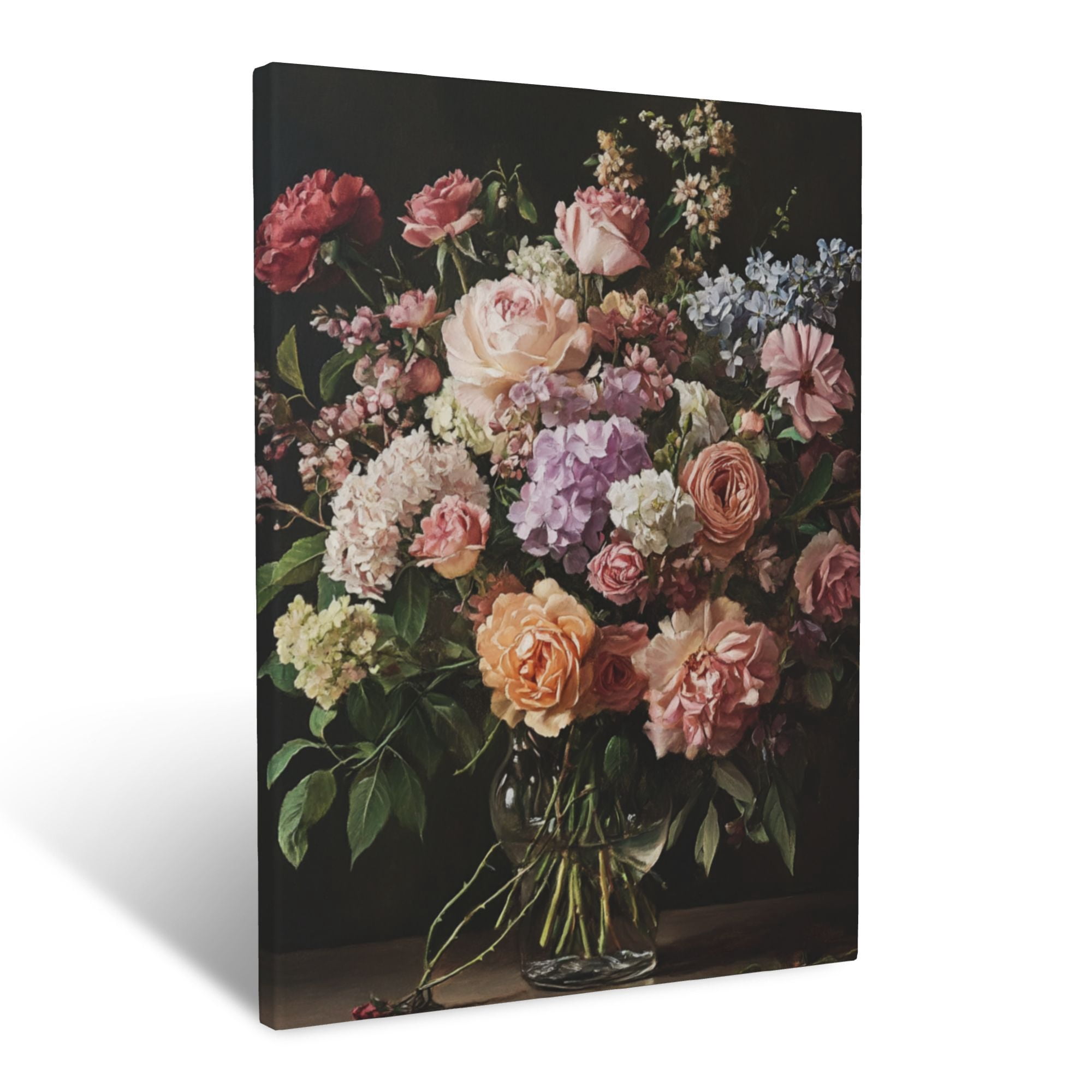 CozyNet Romantic Floral Bouquet Painting With Roses, Hydrangeas ...
