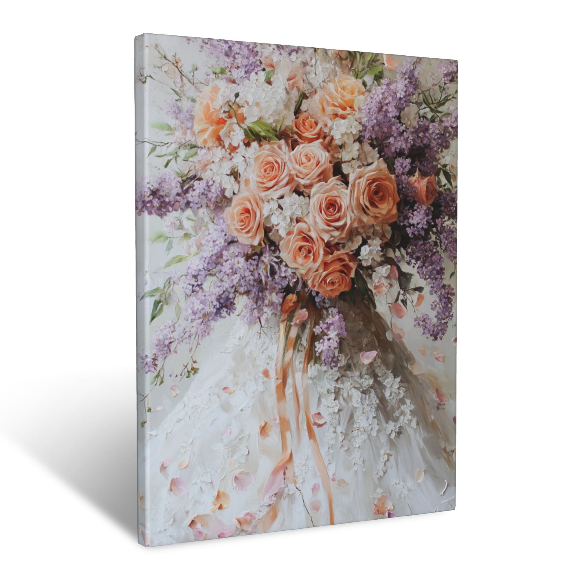 CozyNet Romantic Floral Bouquet With Roses, Lilacs & Scattered Delicate ...