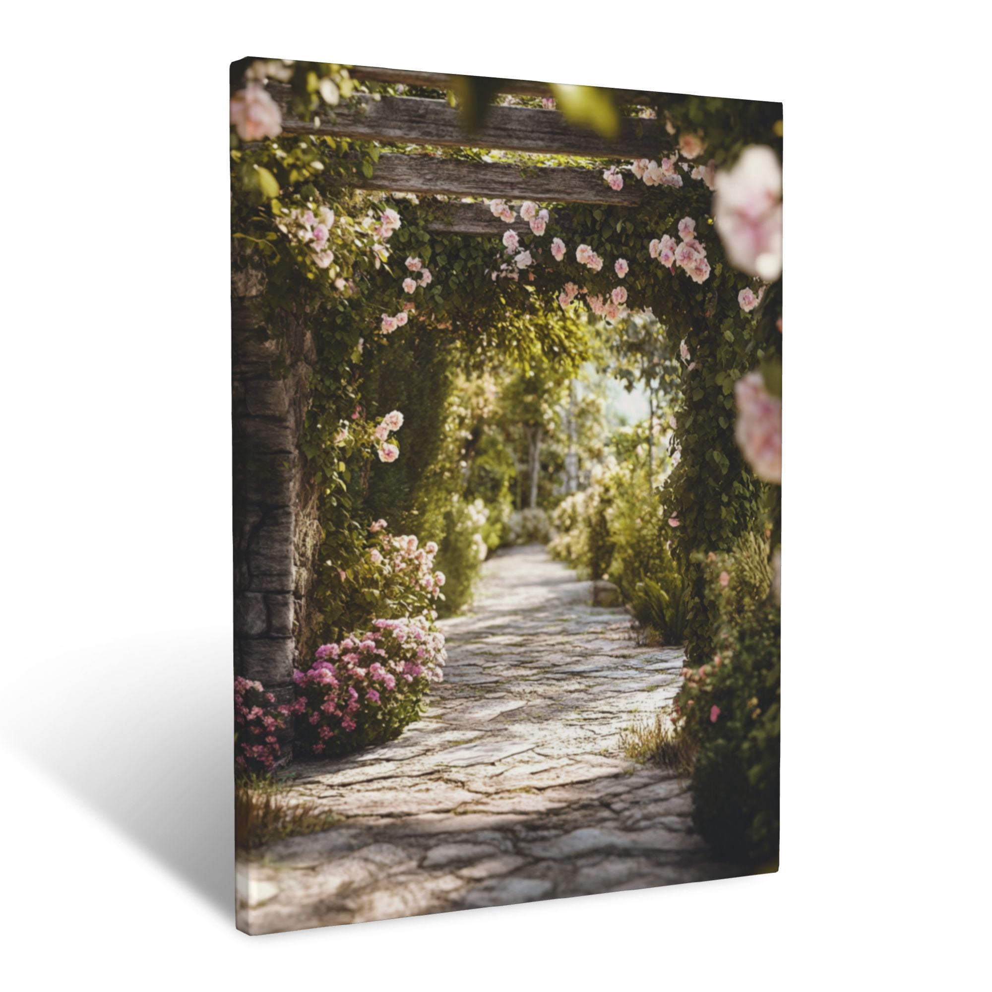 CozyNet Romantic Garden Scene With Flowering Vines Draping Over A ...