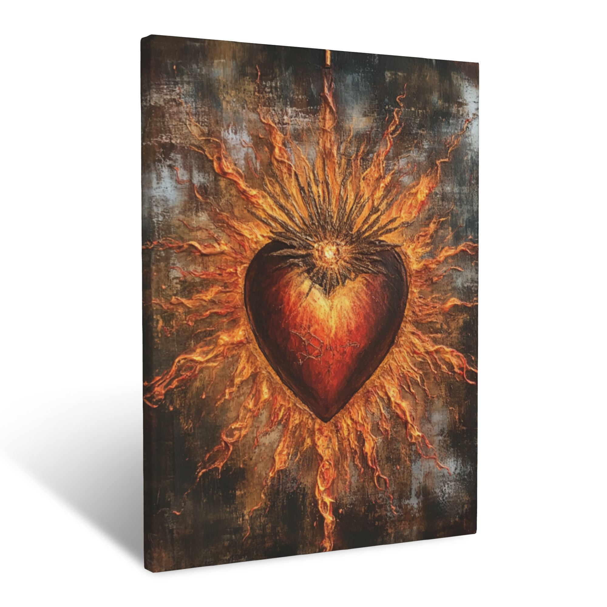 CozyNet The Sacred Heart Of Jesus Surrounded By Flames Of Love And ...