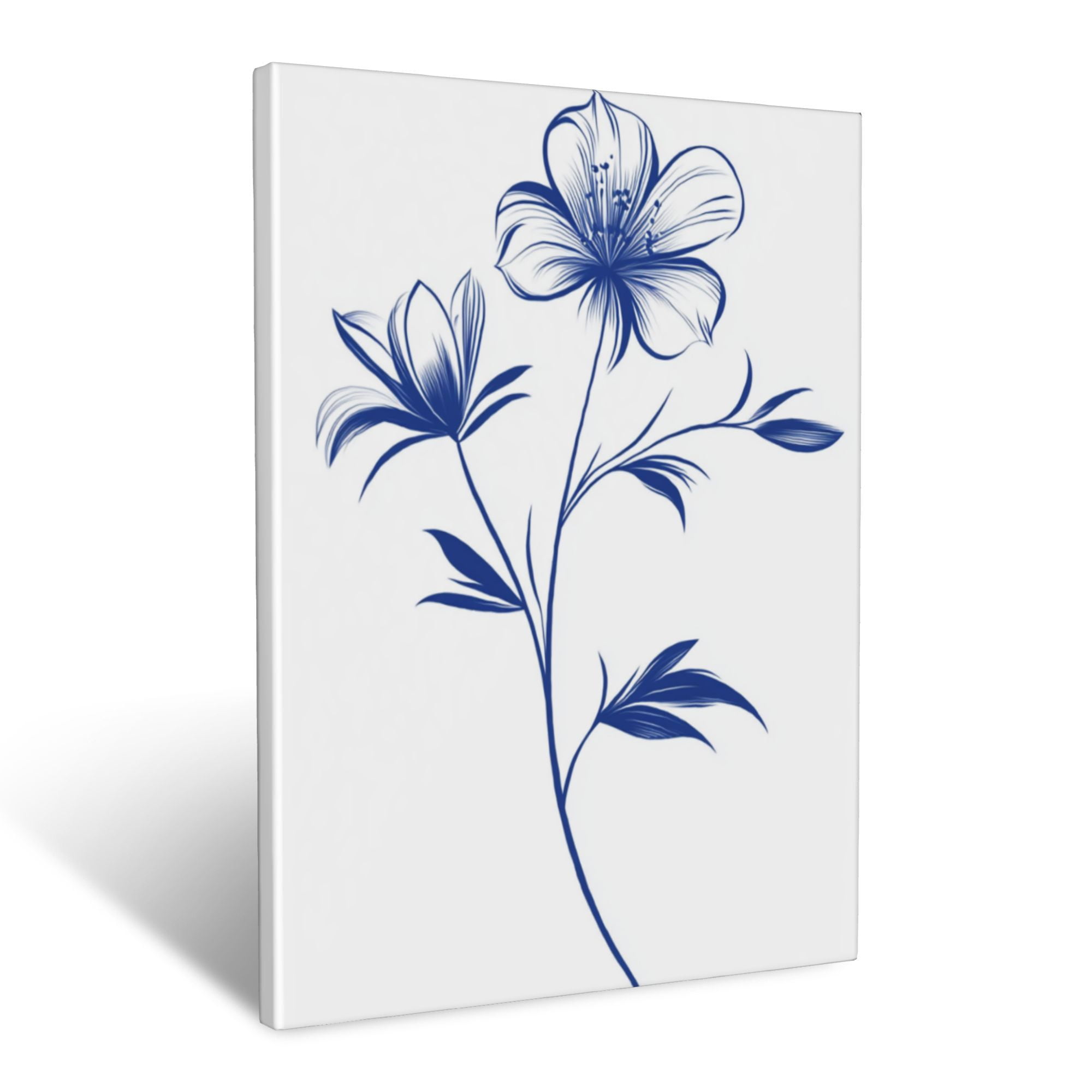 CozyNet Simplistic Single Stem Floral Drawing In An Elegant Modern ...