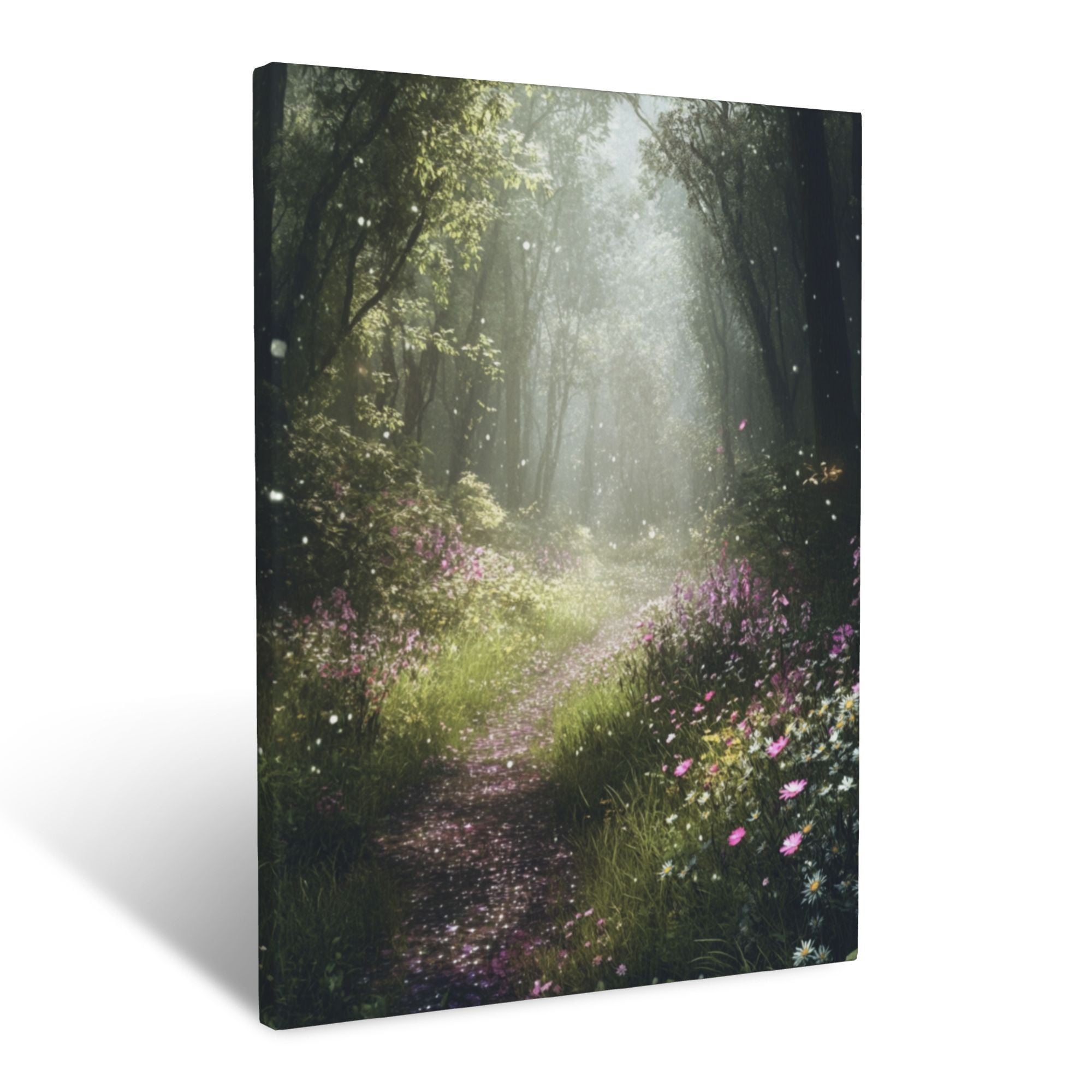 CozyNet Surreal Forest Path Covered In Wildflowers & Sparkling Morning ...