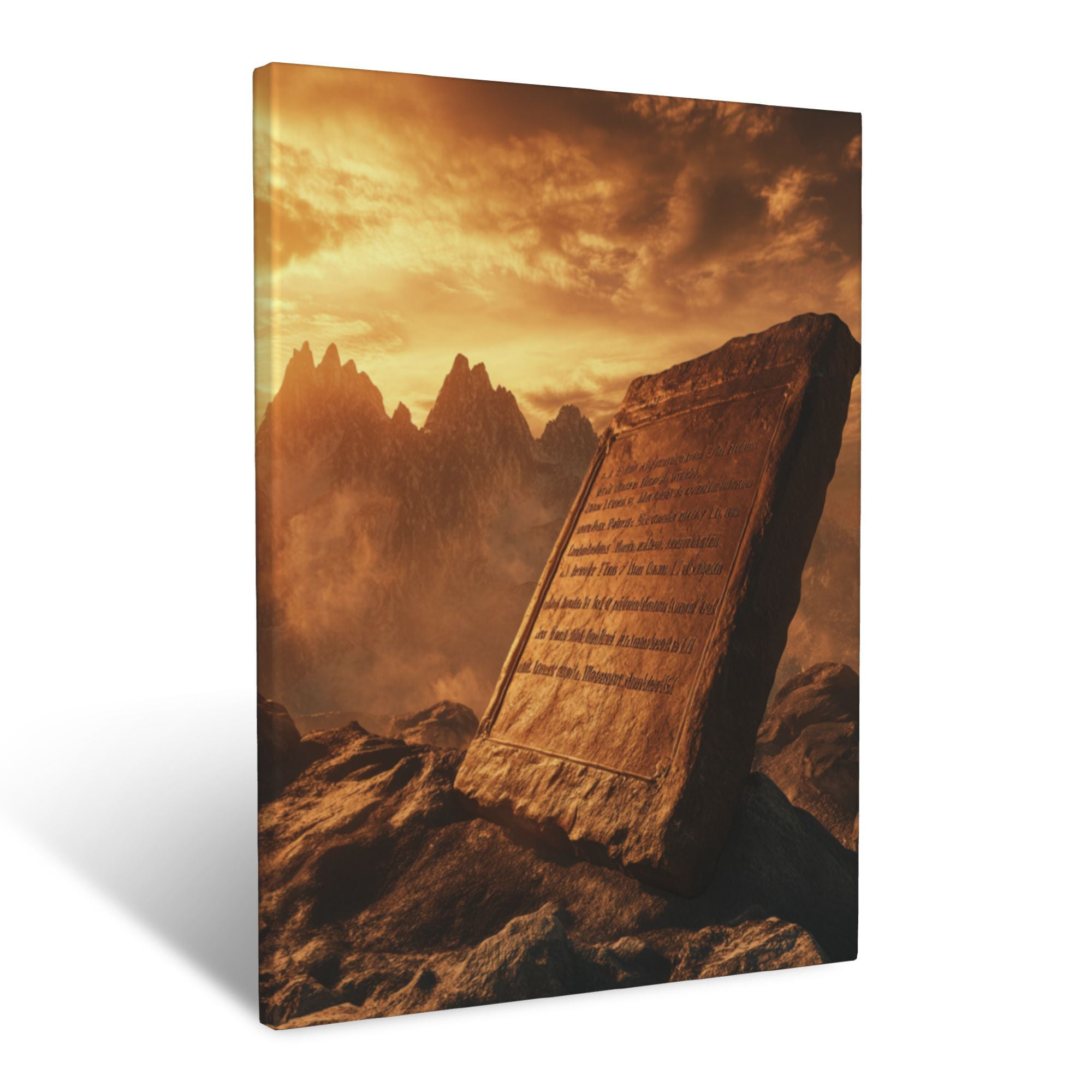 CozyNet The Ten Commandments Engraved On Stone Tablets On A Mountain ...