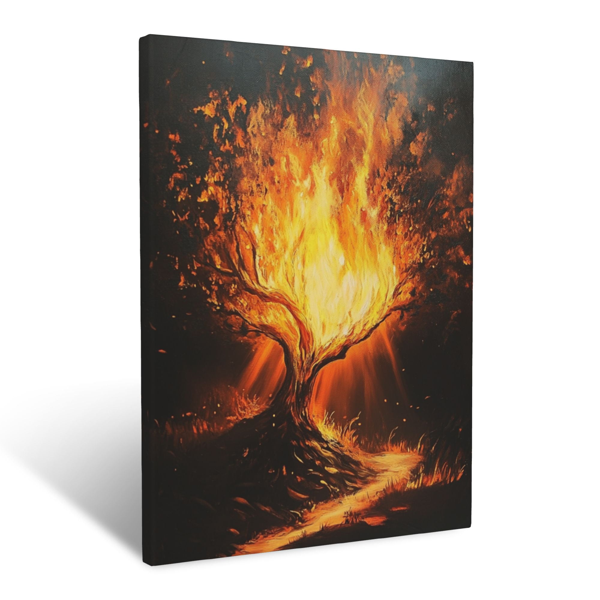 CozyNet The Burning Bush From Mose Story Glowing With Divine Fire Wall ...