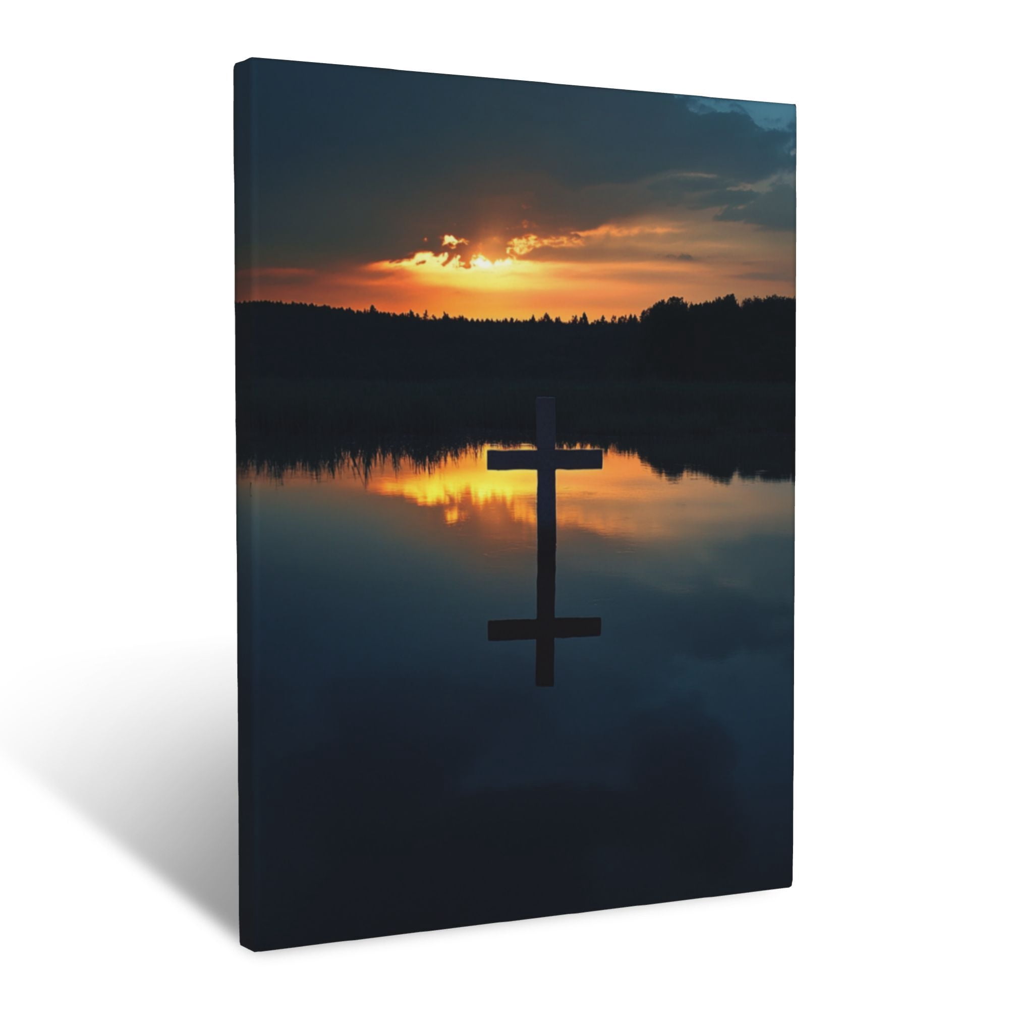 CozyNet The Cross Reflected In Water Serene Landscape & Sacred ...