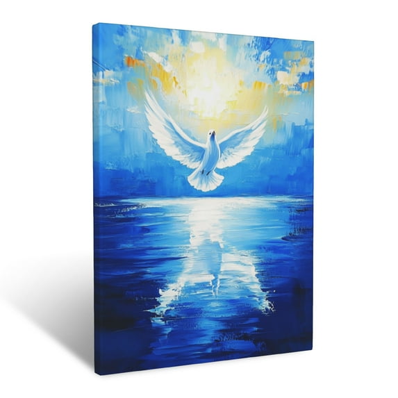 CozyNet The Holy Spirit Descending As A Dove Over Calm Blue Waters Wall ...