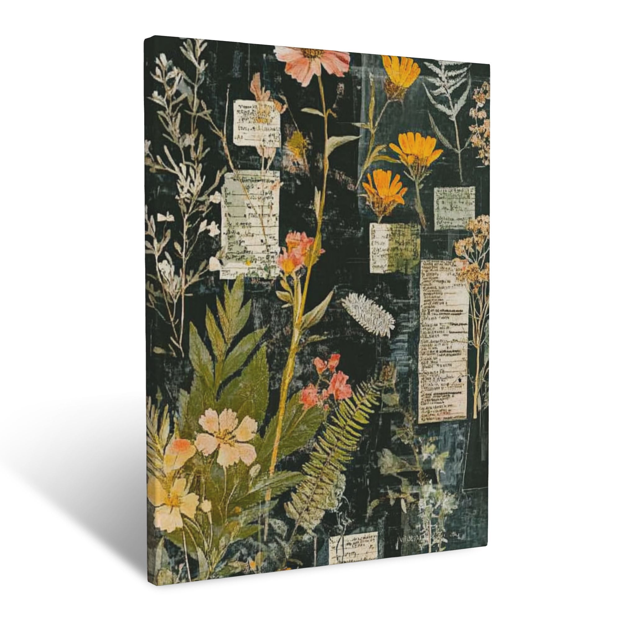 CozyNet Vintage Herbarium Collage With Delicate, Labeled Botanical ...