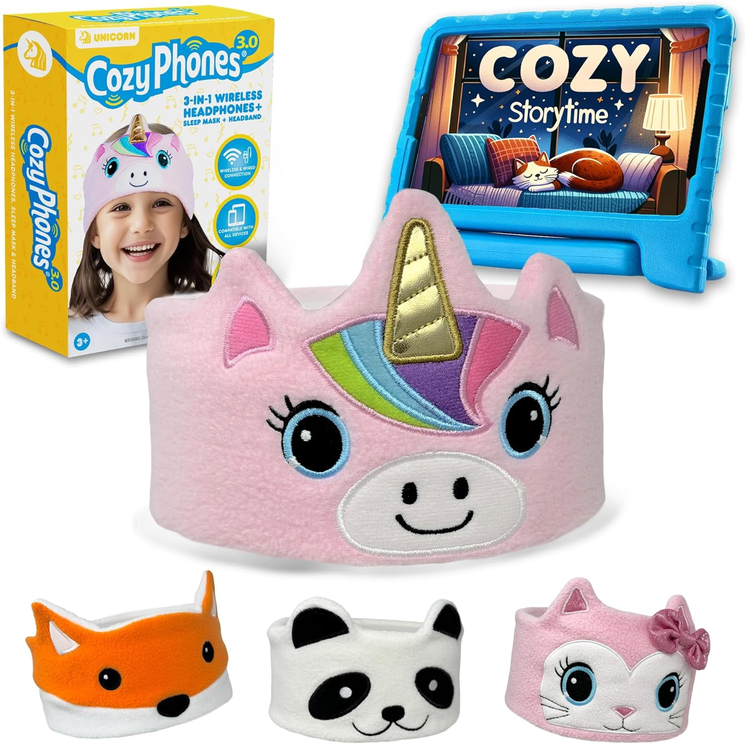 CozyPhones Child's Bluetooth In-Ear Headphone with Wired Plug Adapter ...