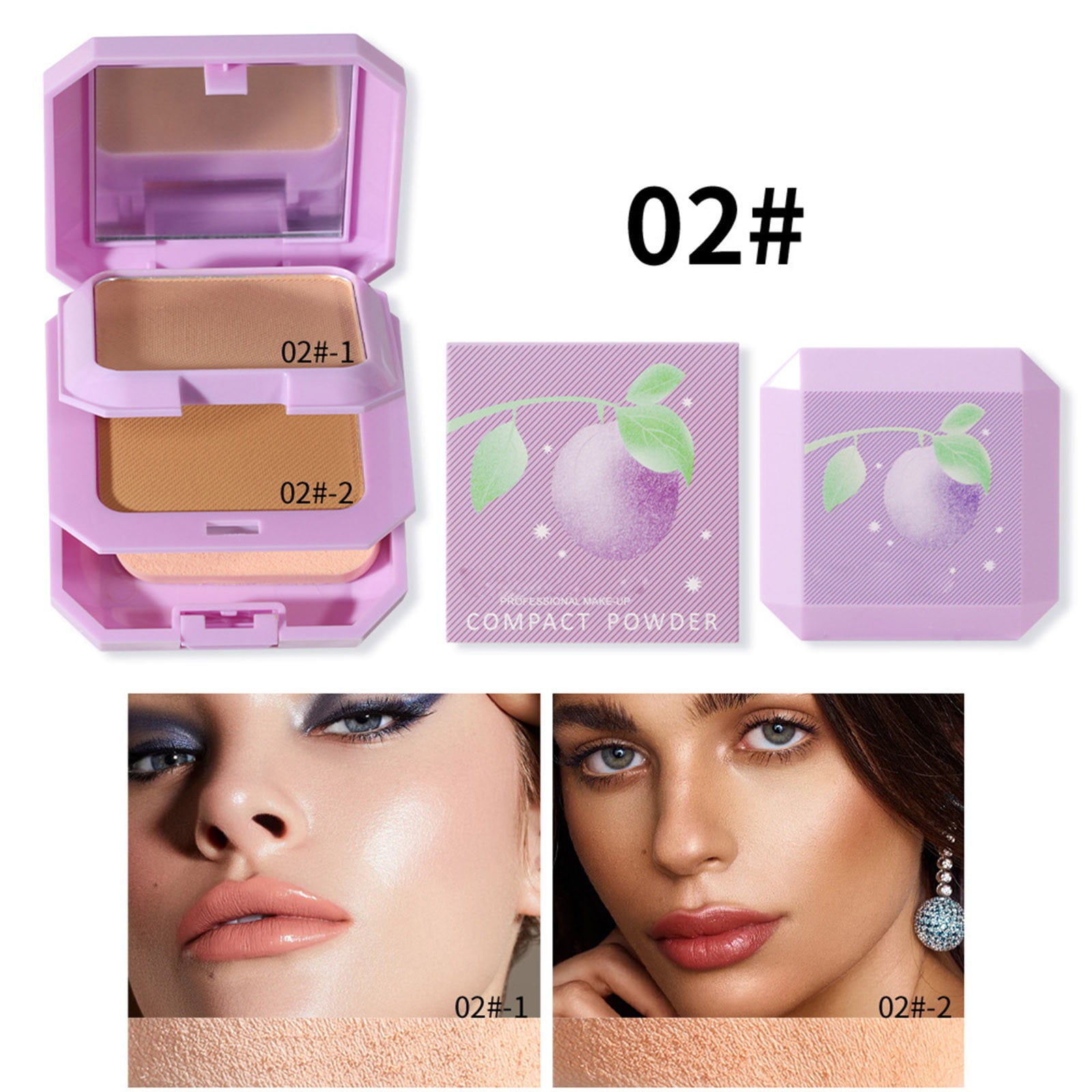 CozyQx Cheap! 16g Concealer Double Layer Long Lasting Powder Wet And ...