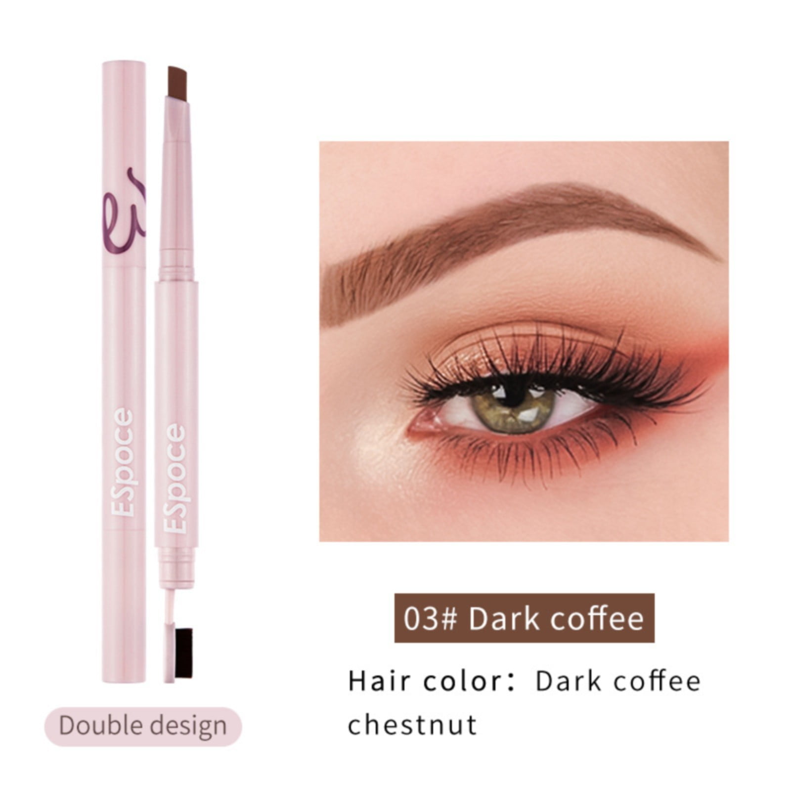 CozyQx Cheap! 2 In 1 Double Ended Eyebrow Pencil With Brush Long ...