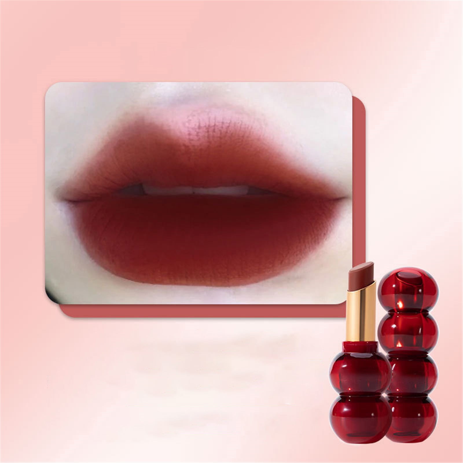 CozyQx Cheap! Bingtanghulu Velvet Lipstick Low Saturation Mist Rose ...