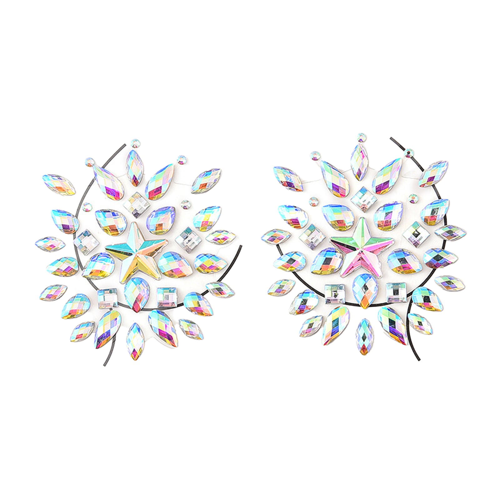 CozyQx Cheap! Breast Chest Sticker Temporary Glitter Breast Body Gems ...