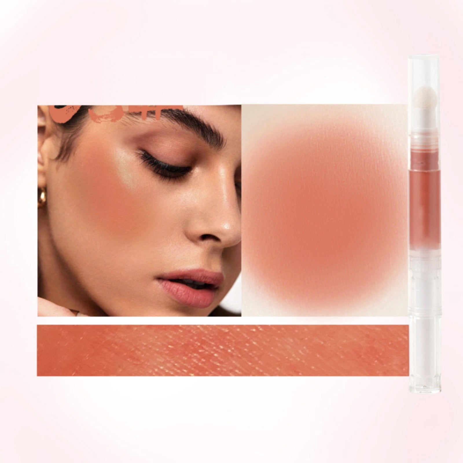 CozyQx Cheap! Brush Liquid Powder Blusher Long Lasting Powder Blusher ...