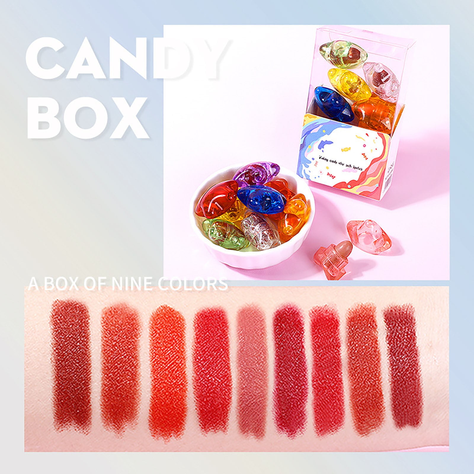 CozyQx Cheap! Candy Star Lipstick Set 9 Color Fans Your Lipstick Do Not ...