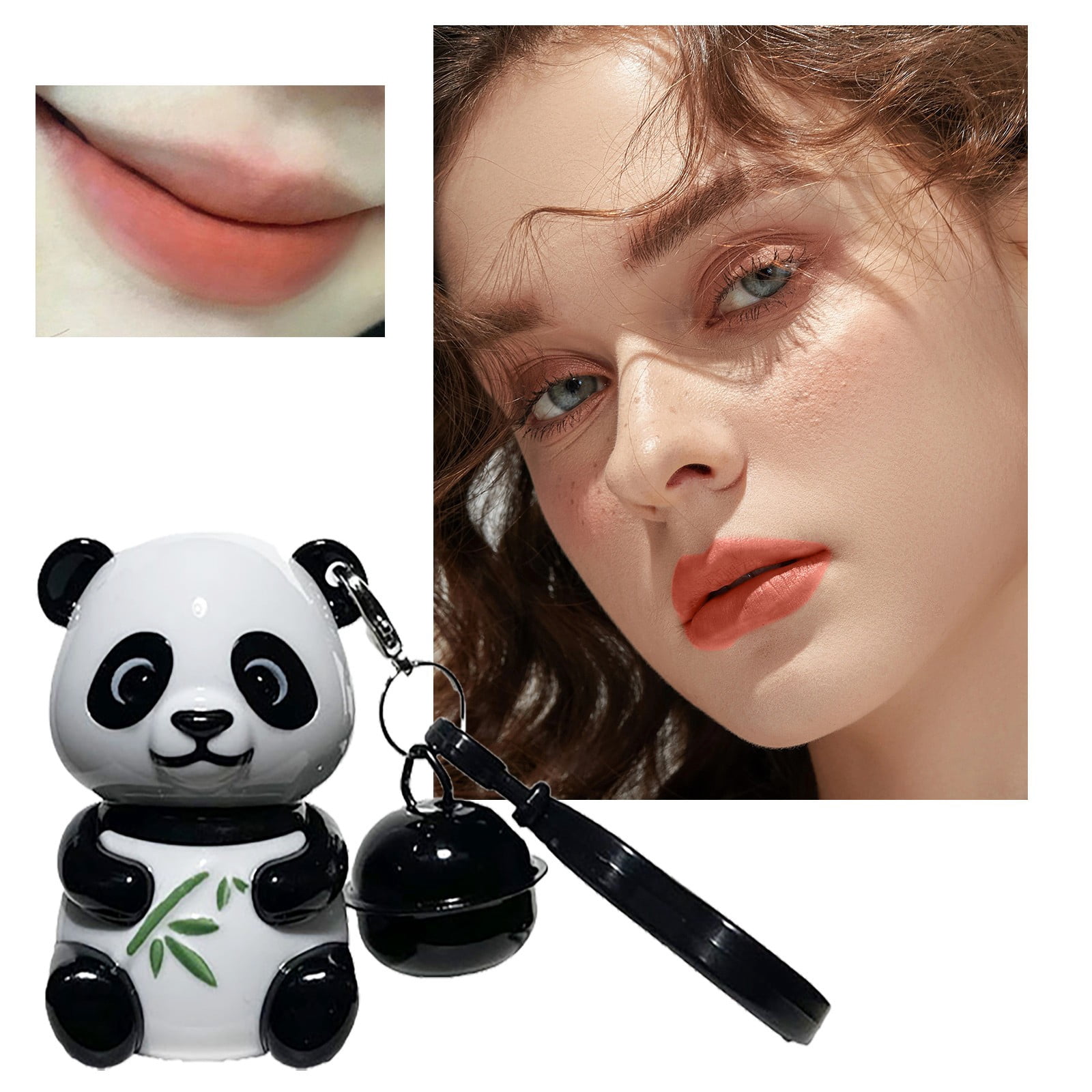 CozyQx Cheap! Cute Little Panda Liquid Lipstick With Bell Accessories ...