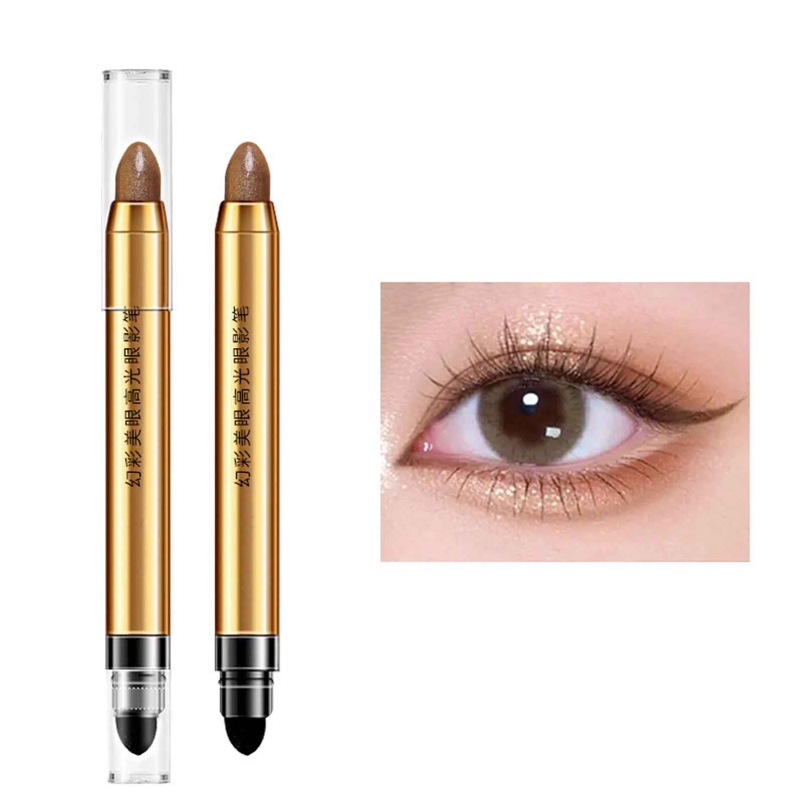 CozyQx Cheap! Double Ended Pearlescent Eye Shadow Pen Shaping Silkworm ...