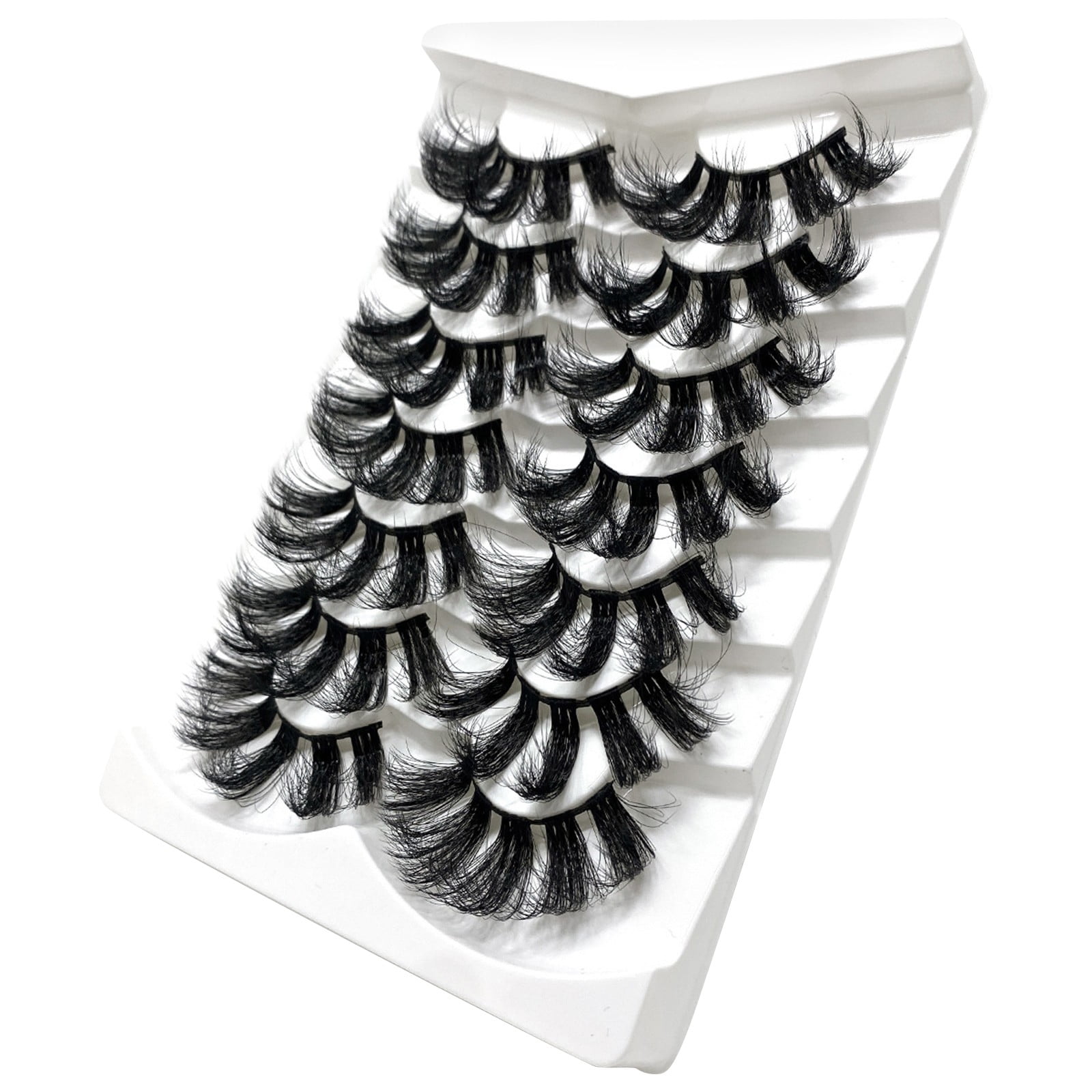 CozyQx Cheap! False Eyelashes Faux Mink Lashes Pack 7 Pairs 8D Dramatic ...