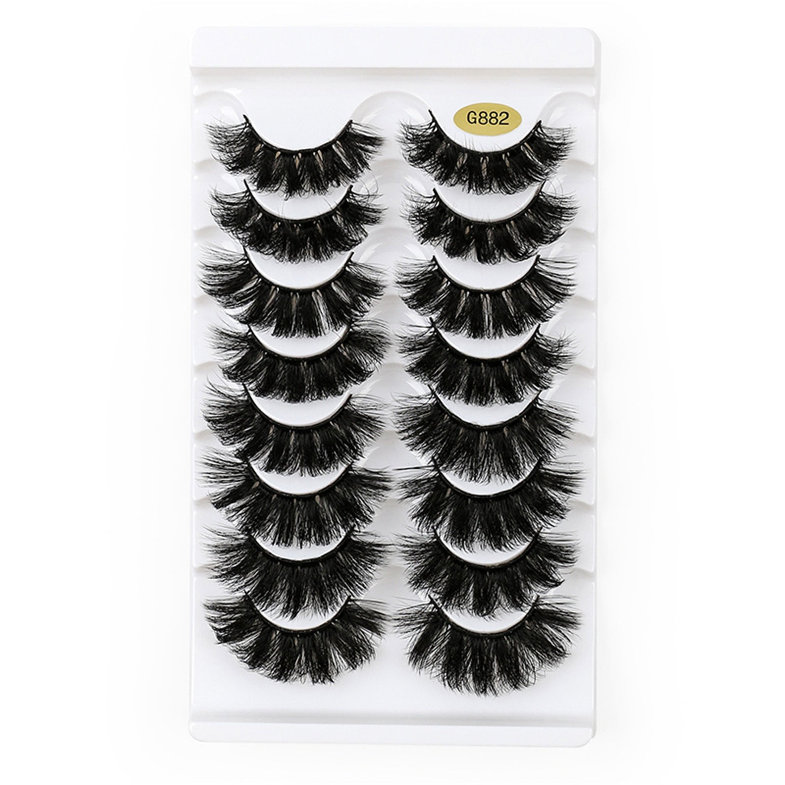CozyQx Cheap! False Eyelashes Fluffys 8D Faux Minks Lashes Cat-Eye ...