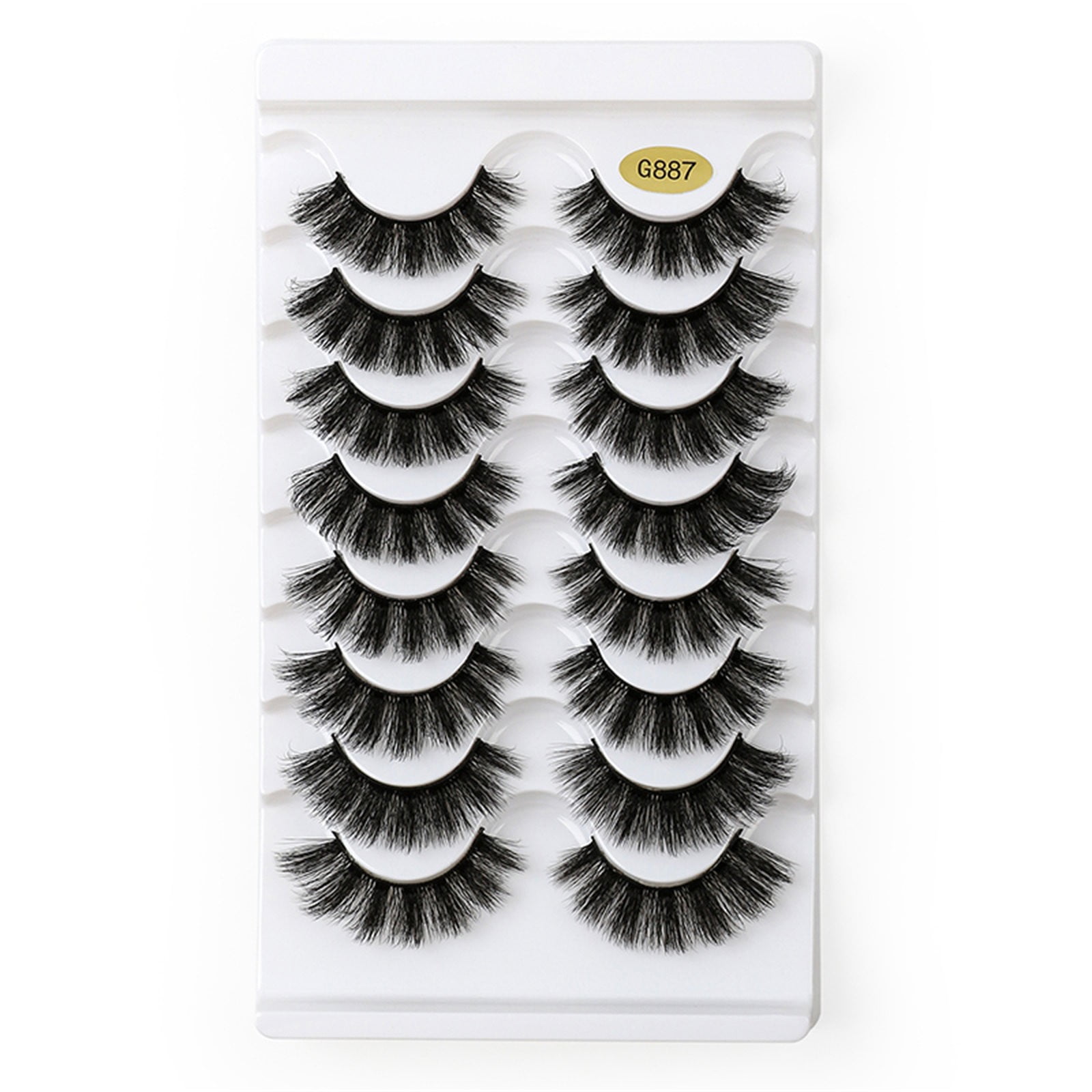 CozyQx Cheap! False Eyelashes Fluffys 8D Faux Minks Lashes Cat-Eye ...