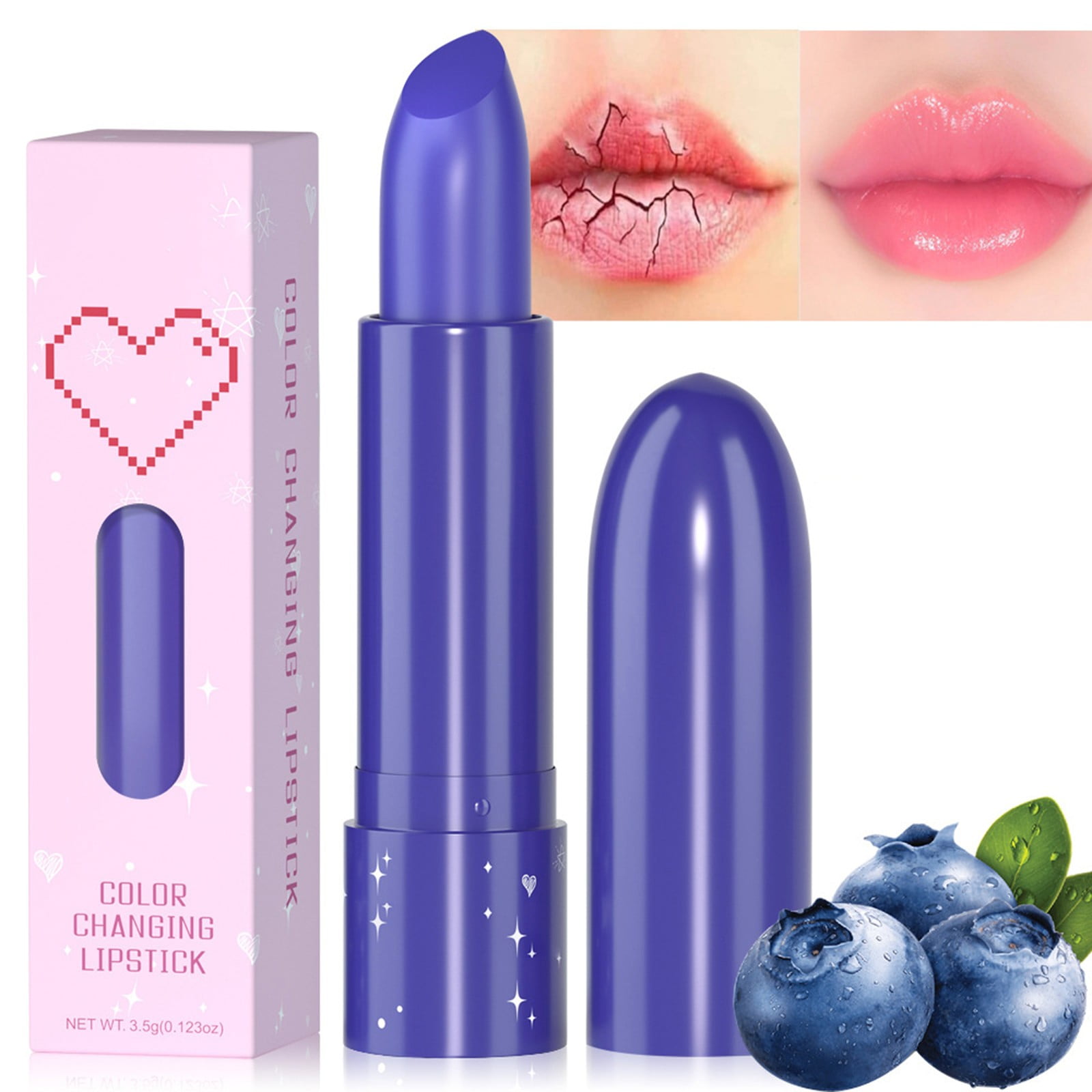 CozyQx Cheap! Fruit Flavored Color Changing Lipstick Moisturizing 6 ...