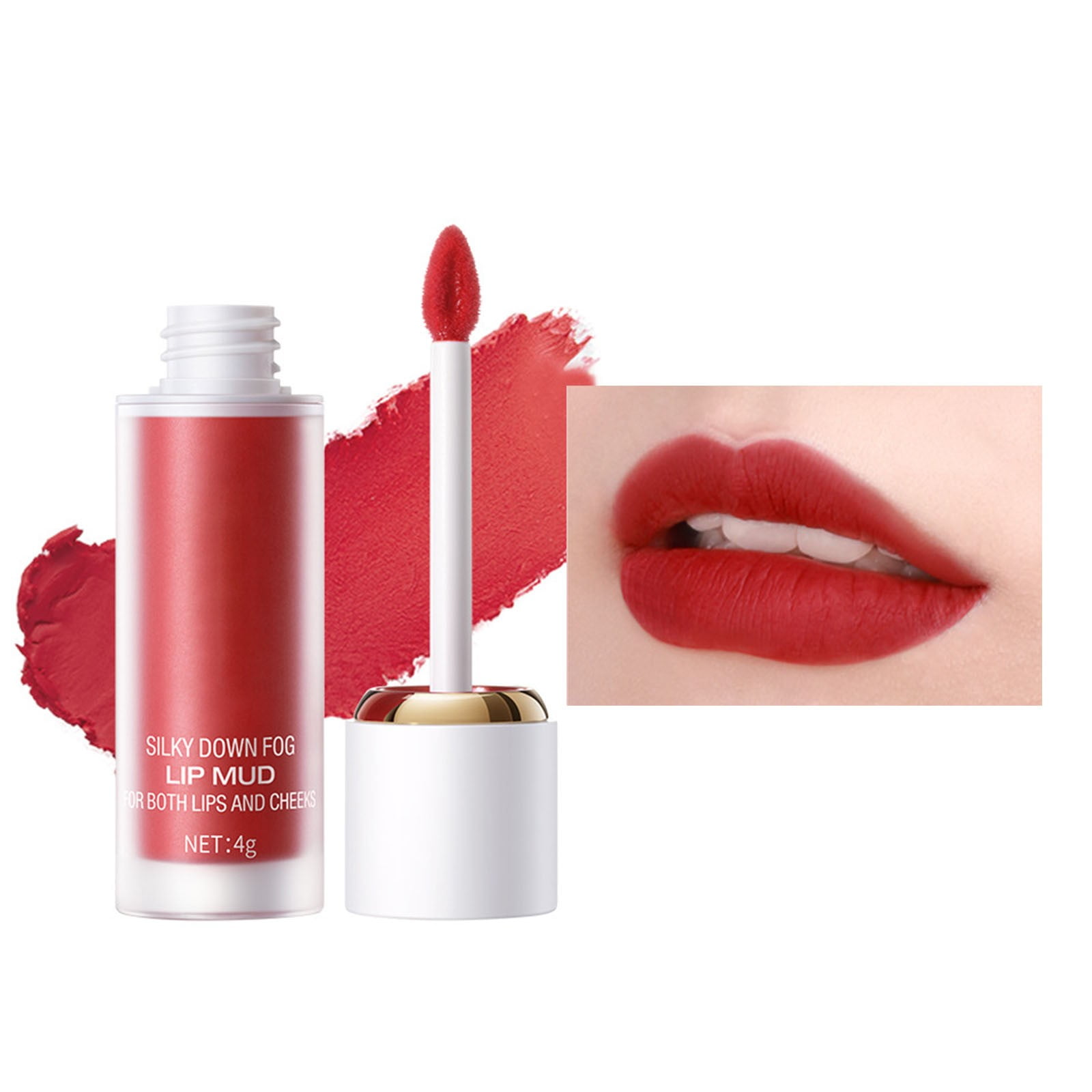 CozyQx Cheap! Lip Glaze Velvet Lip Mud Lipstick White Non Flaking Non ...