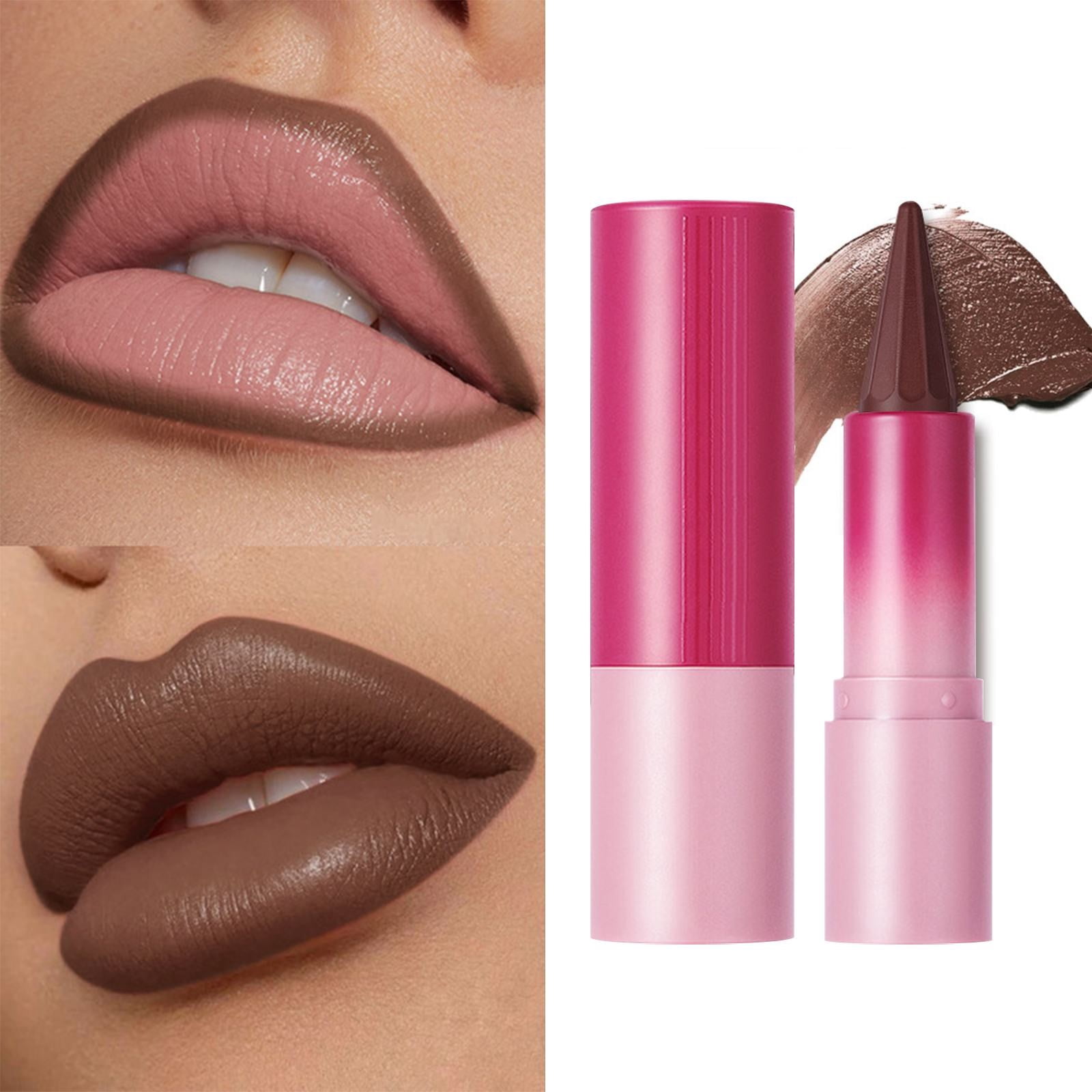 CozyQx Cheap! Lipstick Lip Liner Two In One 6 Color Long Lasting ...