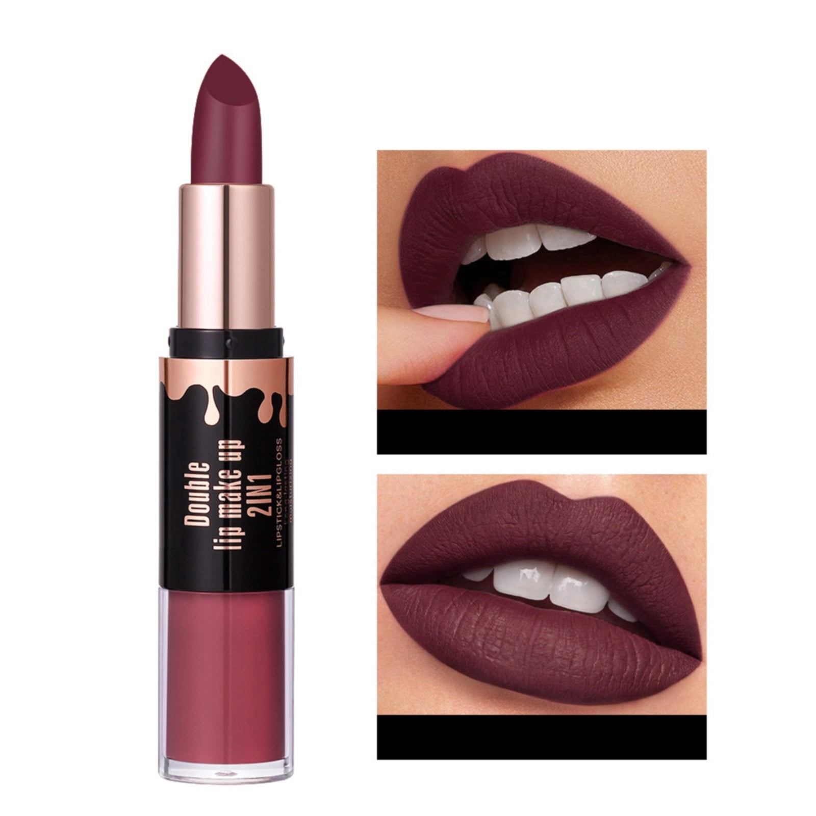 CozyQx Cheap! New Lipstick Two In One Lip Gloss Double Headed Lip Glaze ...