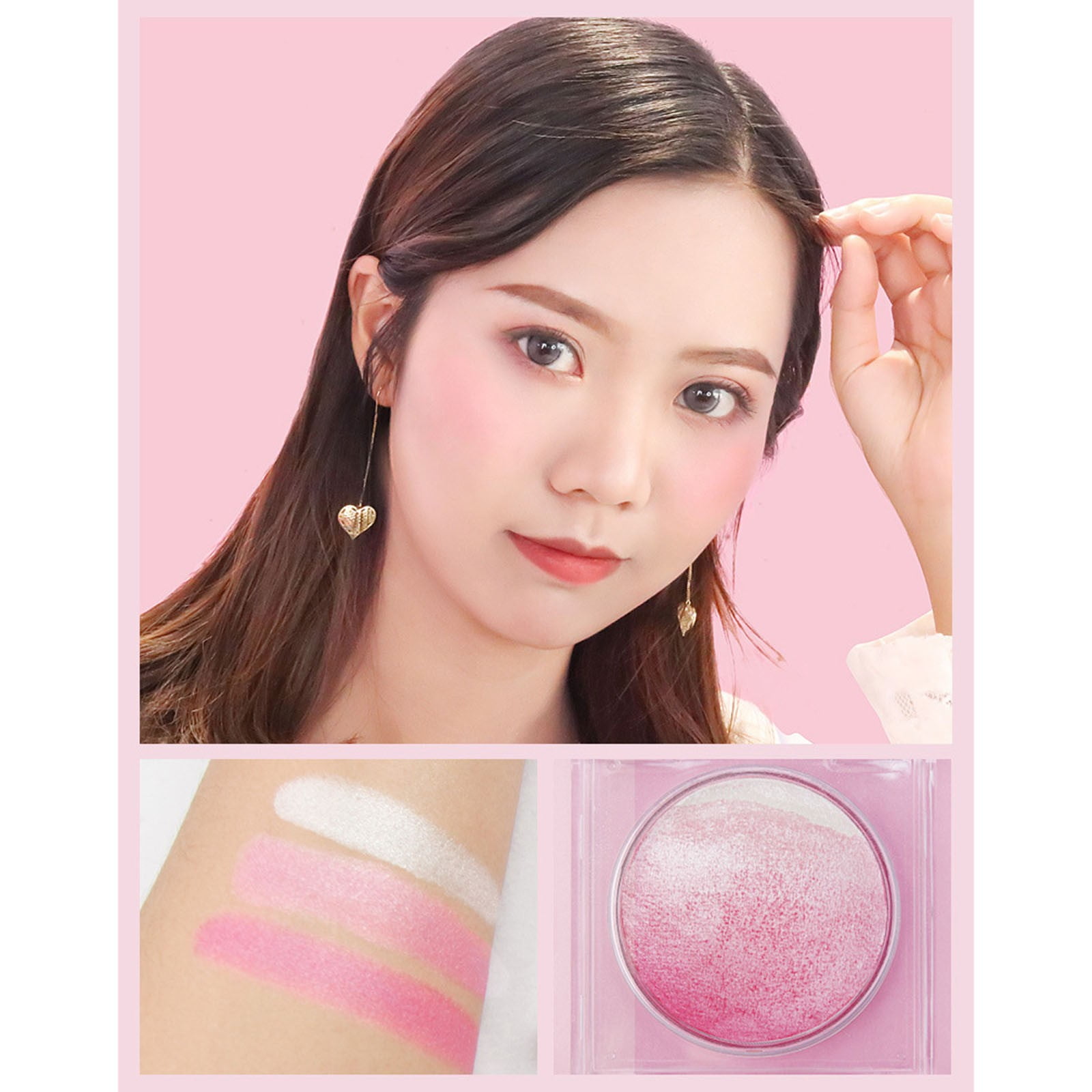 CozyQx Cheap! Powder Face Highlighter Makeup Powder For Cheeks Baked ...