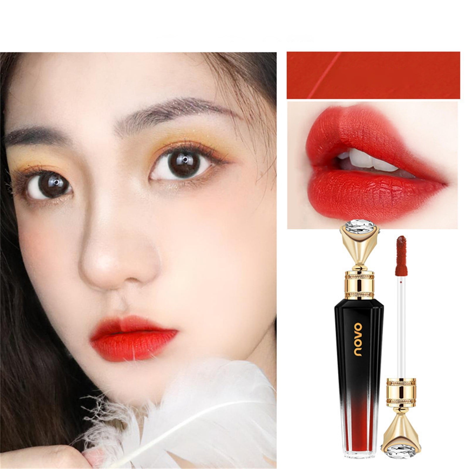 CozyQx Cheap! Queen's Retro Velvet Lip Glaze Velvet Matte Texture ...